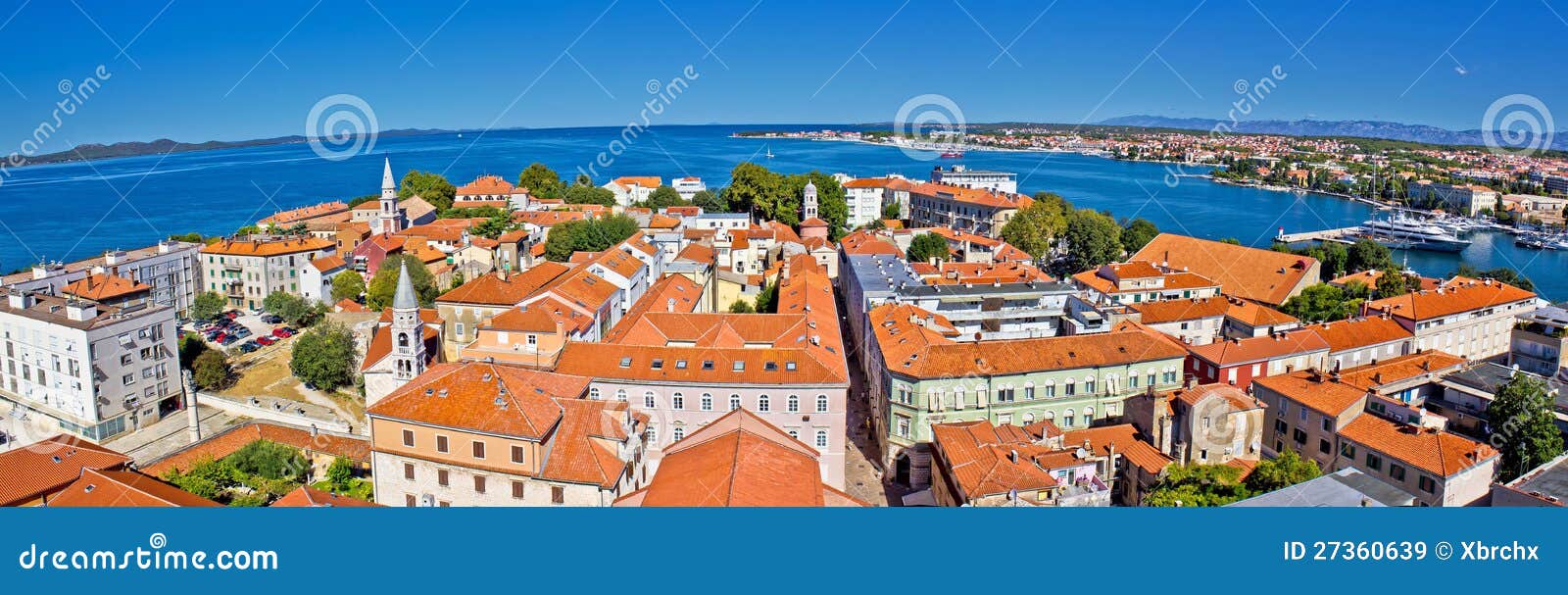 Town of Zadar Panoramic View Stock Image - Image of cityscape ...