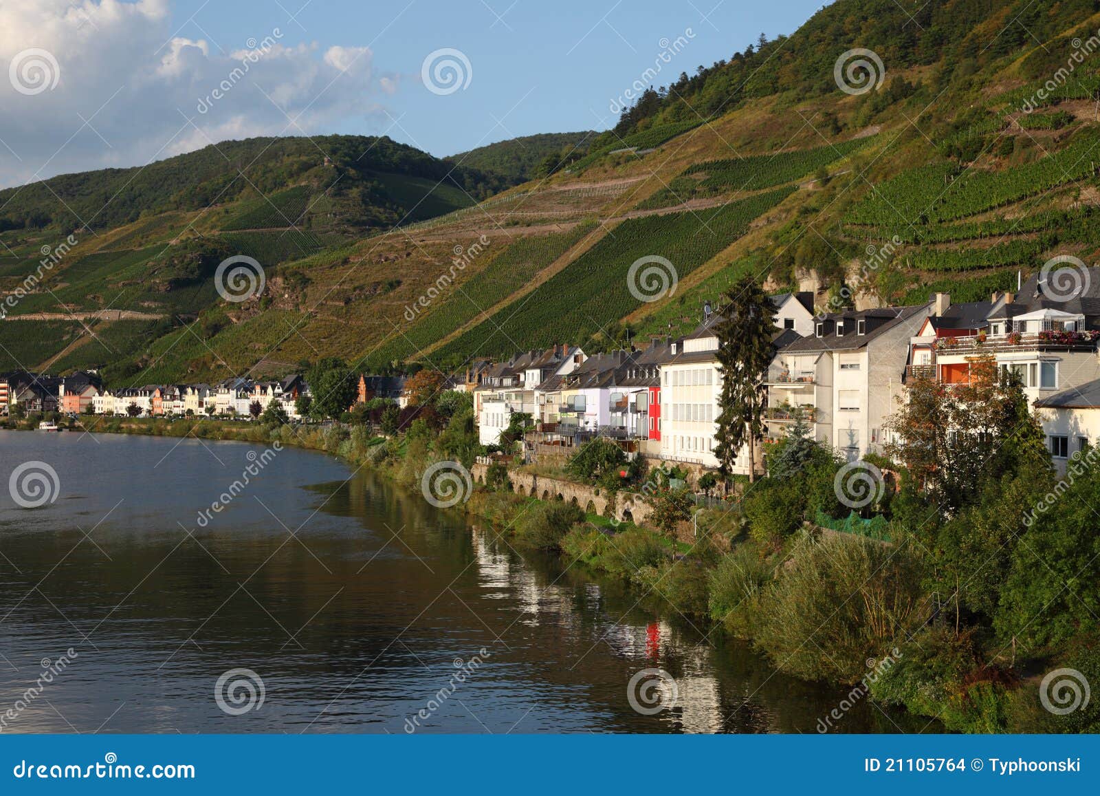 Town Zell in Germany stock photo. Image of autumn, panoramic - 21105764