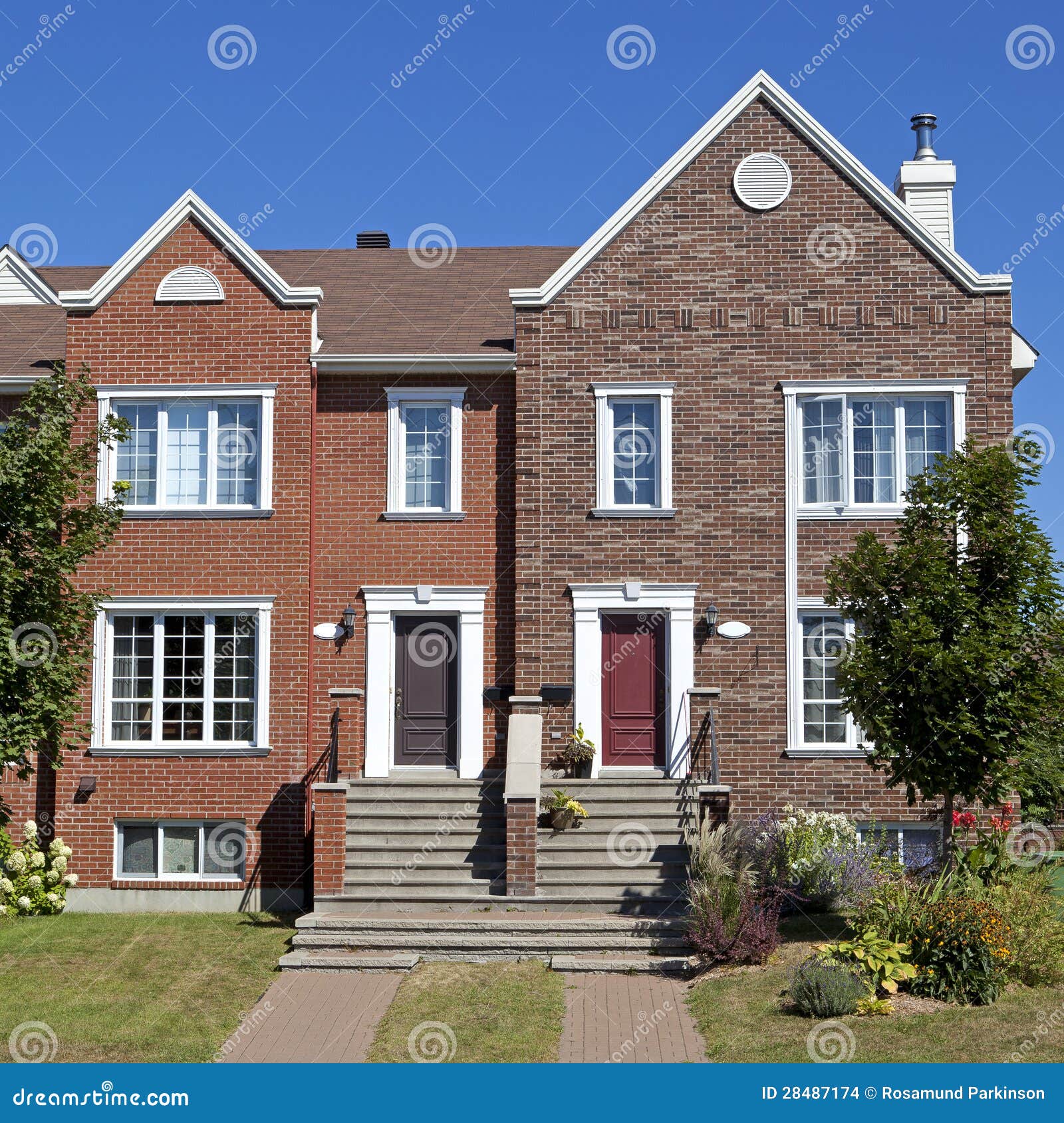 Townhouse stock photo. Image of townhouse, entrance, development - 28487174