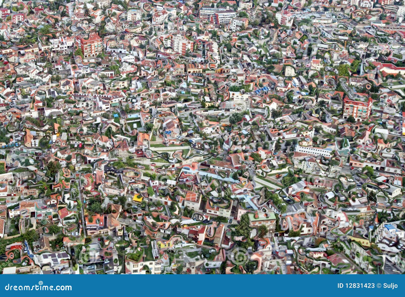 Townscape stock image. Image of abstract, crowded, apartment - 12831423