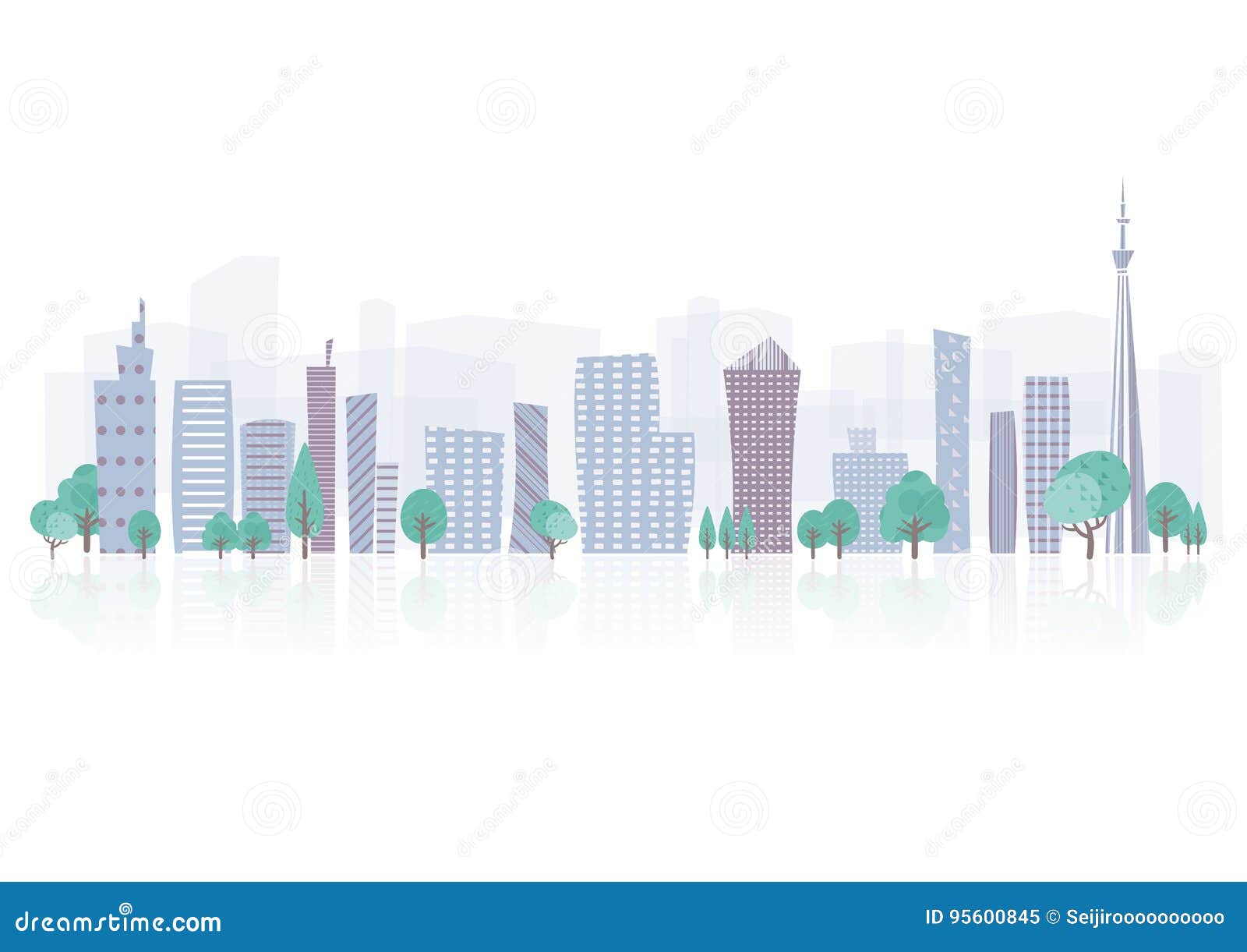 Townscape Back Image Illustration Stock Vector - Illustration of town ...