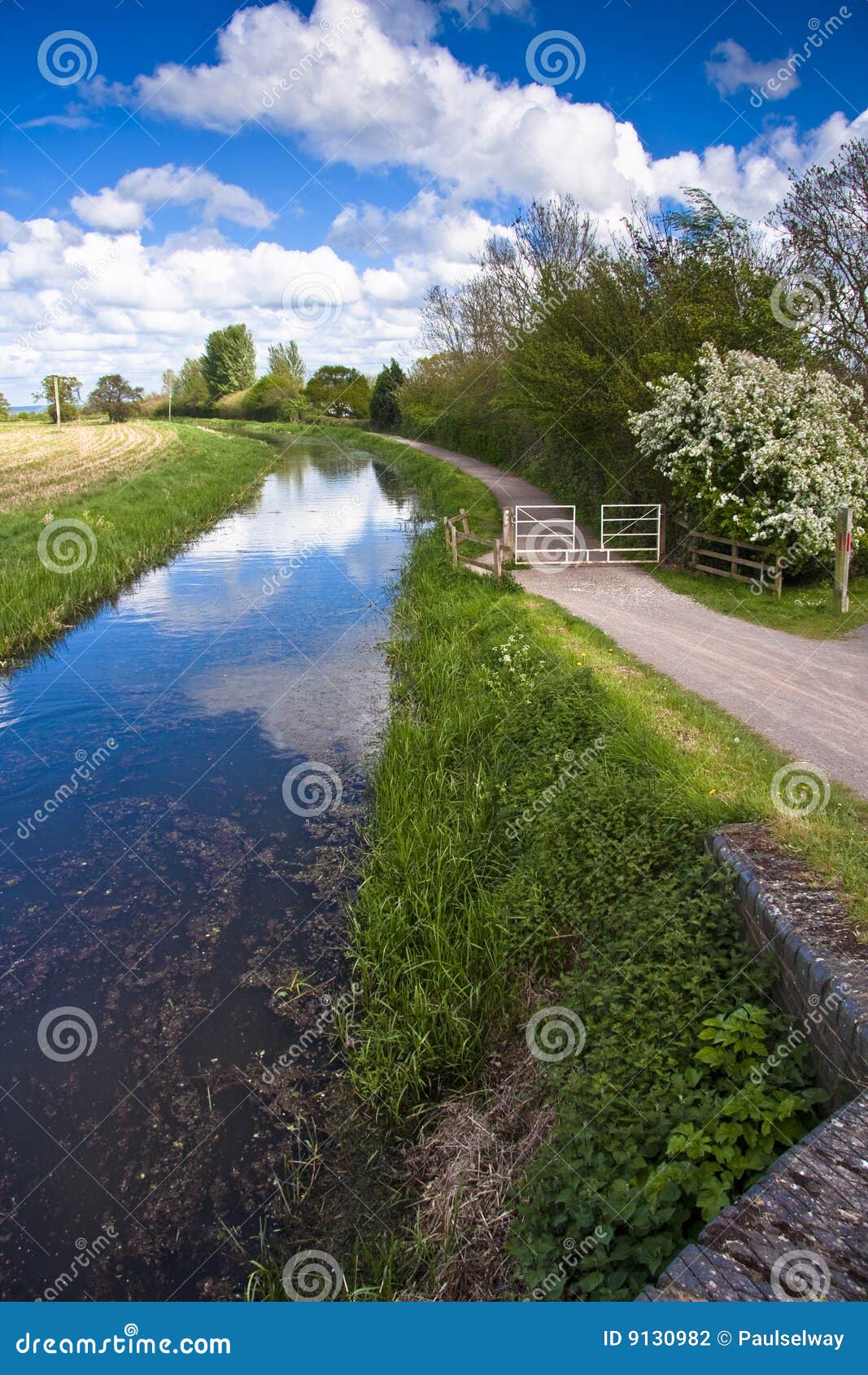 Towpath stock photo. Image of hills, bridgwater, bridges - 9130982