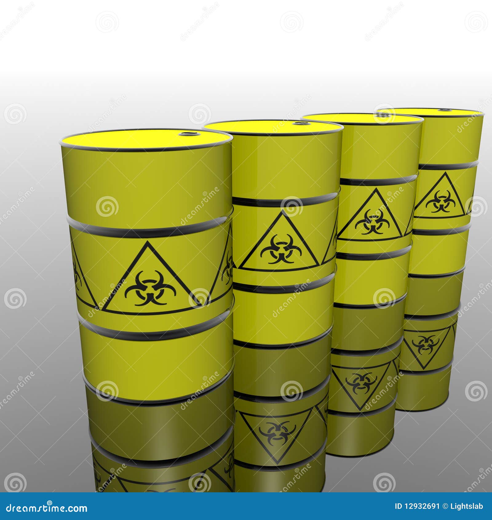 Toxic Barrel with Biohazard Symbol Stock Illustration - Illustration of ...
