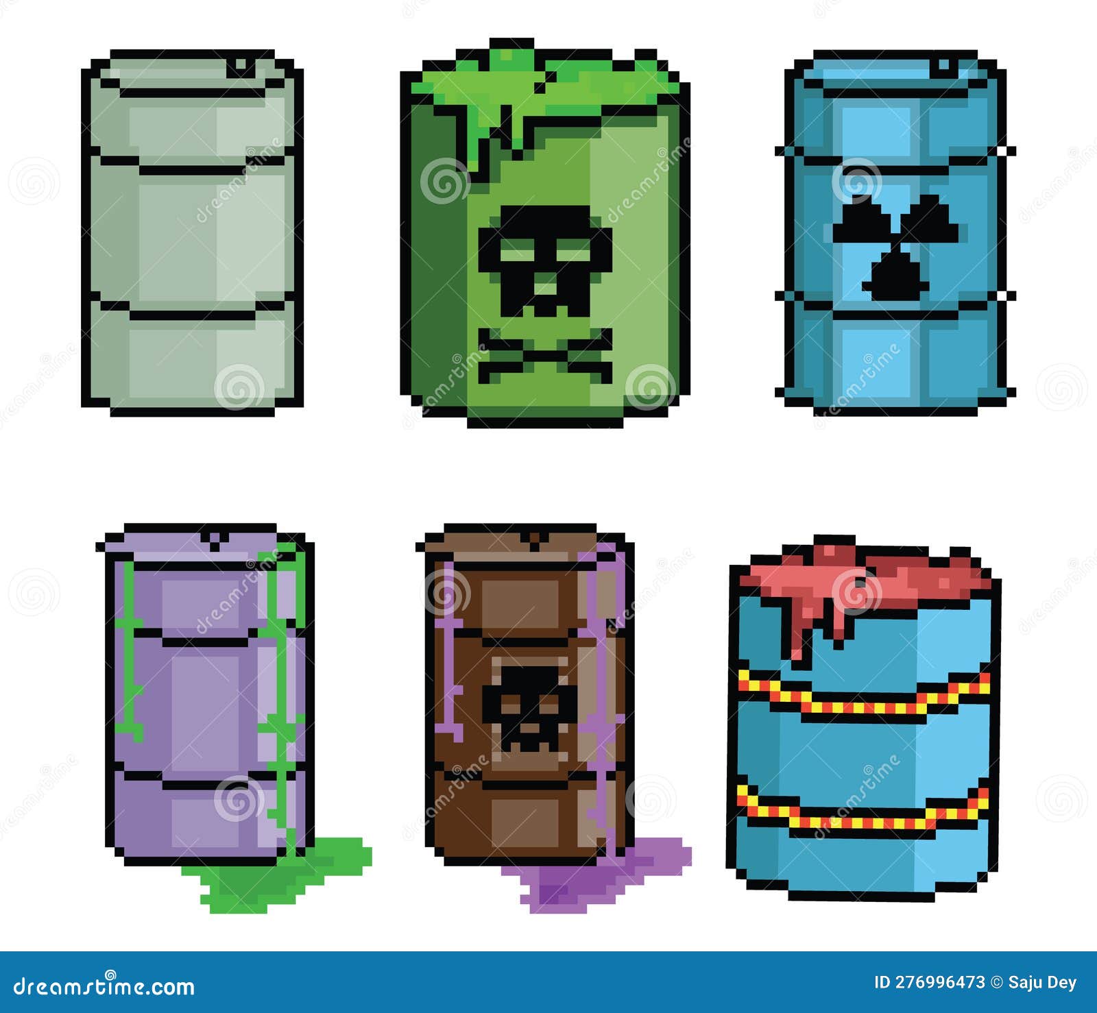 Oil barrel pixel art. stock vector. Illustration of elements - 276996473