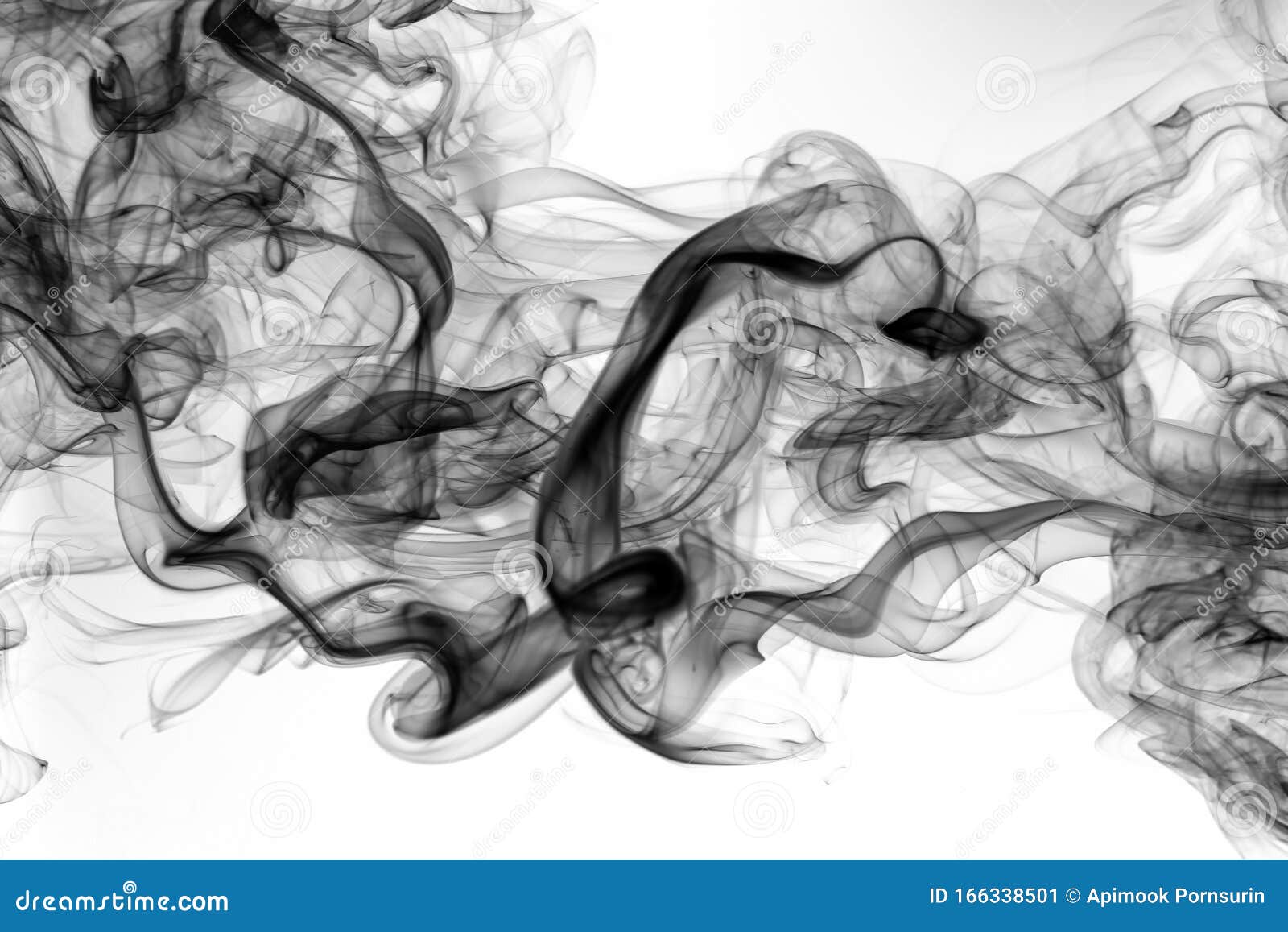 Toxic Black Smoke Abstract On White Background Royalty-Free Stock Image ...