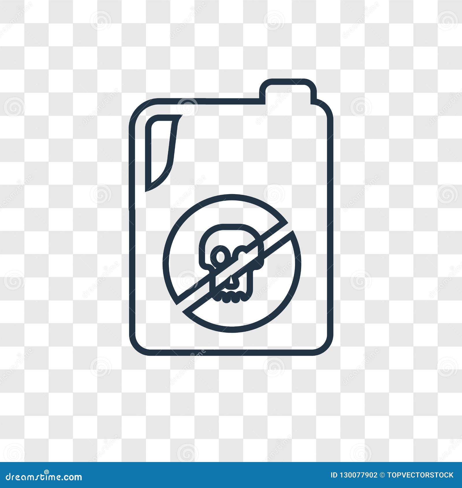 Toxic Concept Vector Linear Icon Isolated on Transparent Background ...