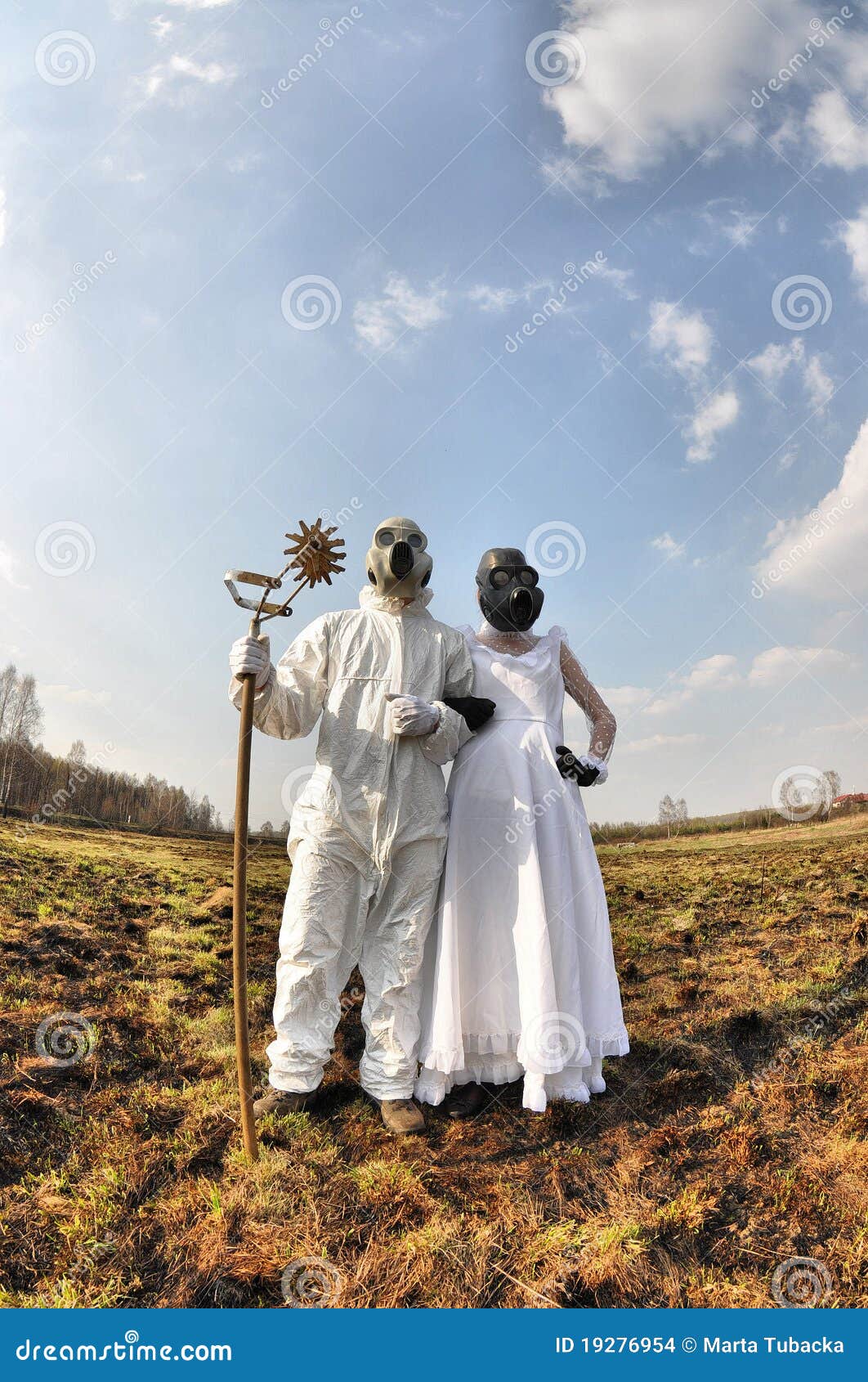 Toxic couple stock photo. Image of mask, bride, black - 19276954