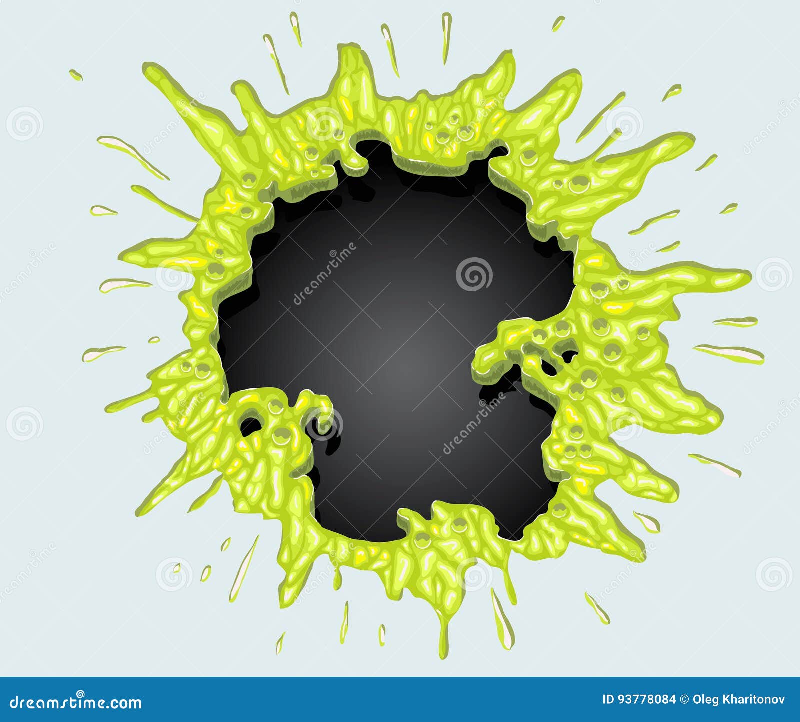Toxic drop of water stock vector. Illustration of radiation - 93778084