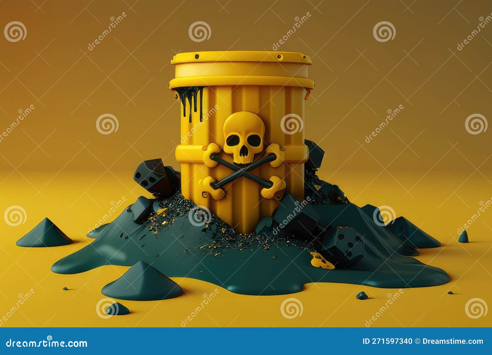 Toxic Dump: Site Filled With Hazardous Waste Materials, Illustrating ... Toxic Dump: Site Filled With Hazardous Waste Materials, Illustrating ...