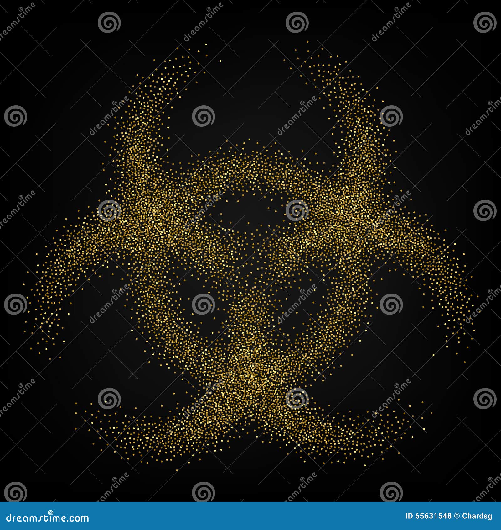 Toxic Element from Gold Glitter.Gold Dust Background on Black Stock ...