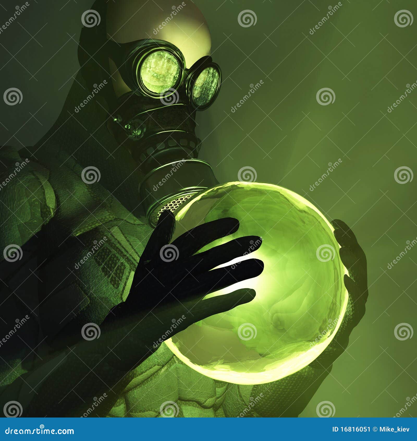 Toxic Energy in Human Hands Stock Illustration - Illustration of mask ...