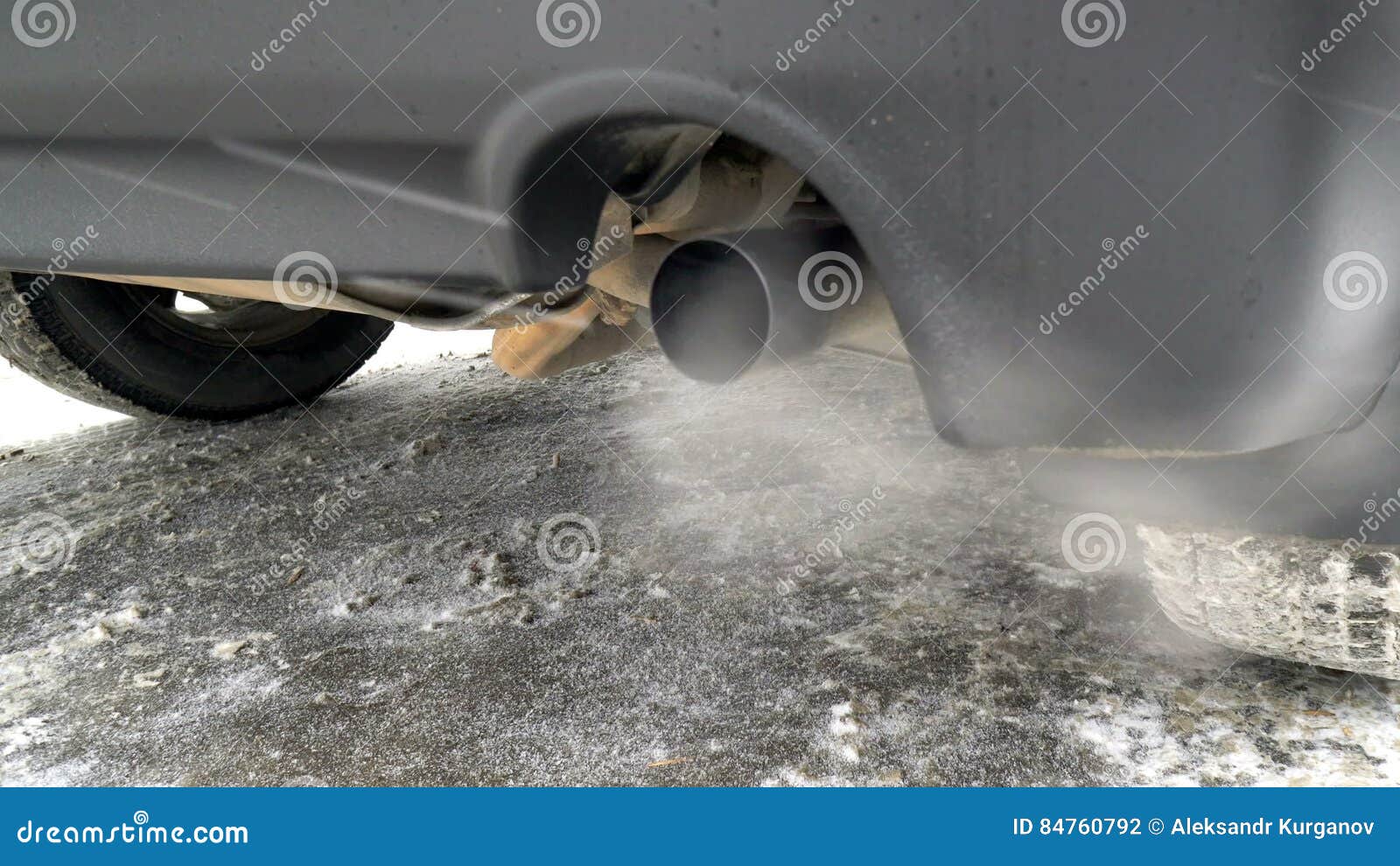 Toxic Gases are Exhausted on the Tailpipe of a Car, Stock Footage ...