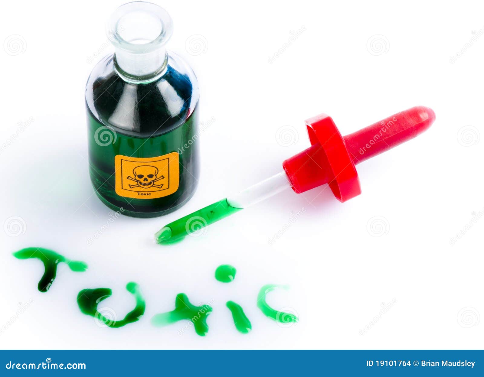 Toxic in Green Liquid with Lab Dropper Stock Photo - Image of cross ...