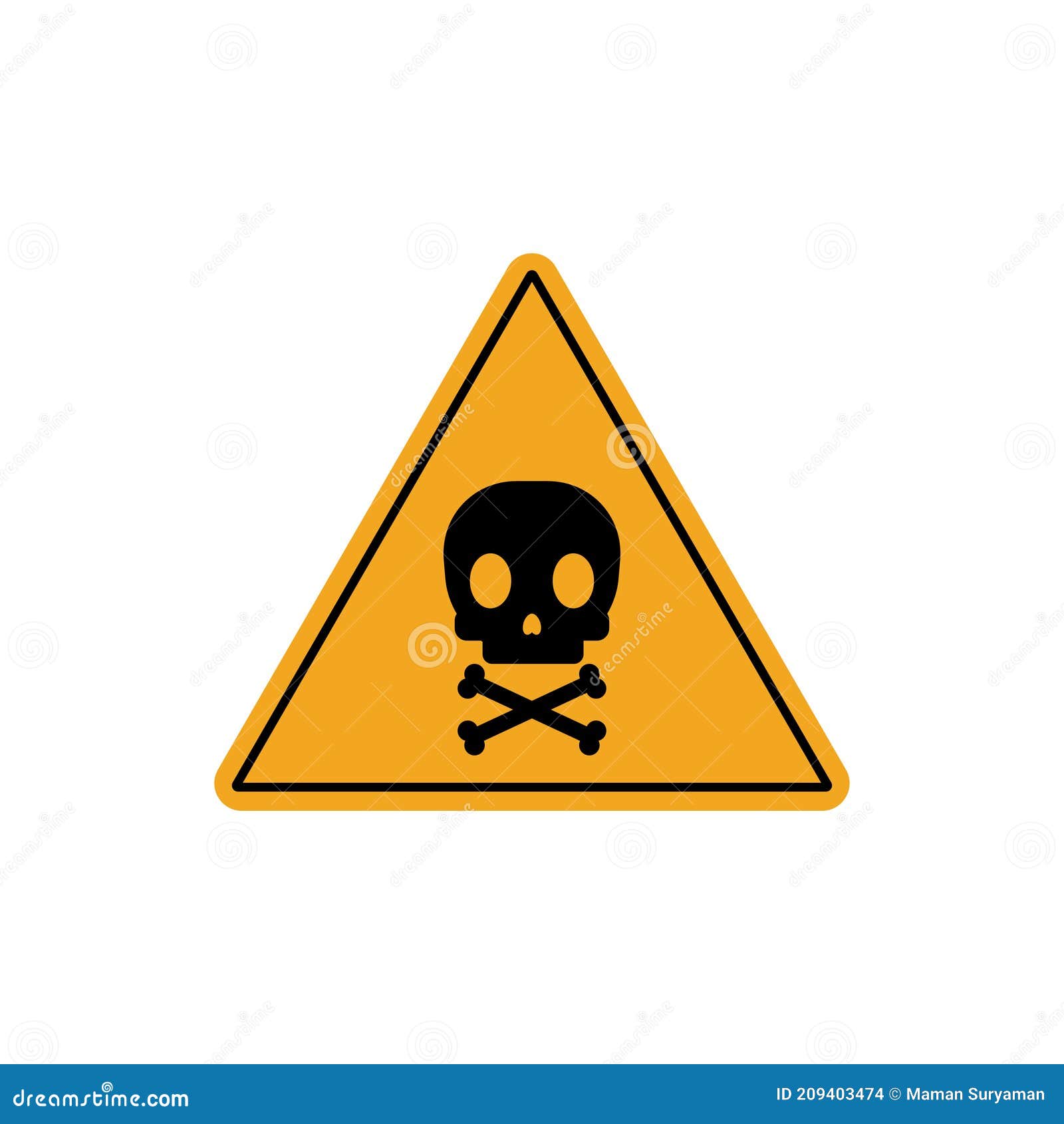 Toxic Safety Hazard Danger Sign Illustration Stock Vector ...
