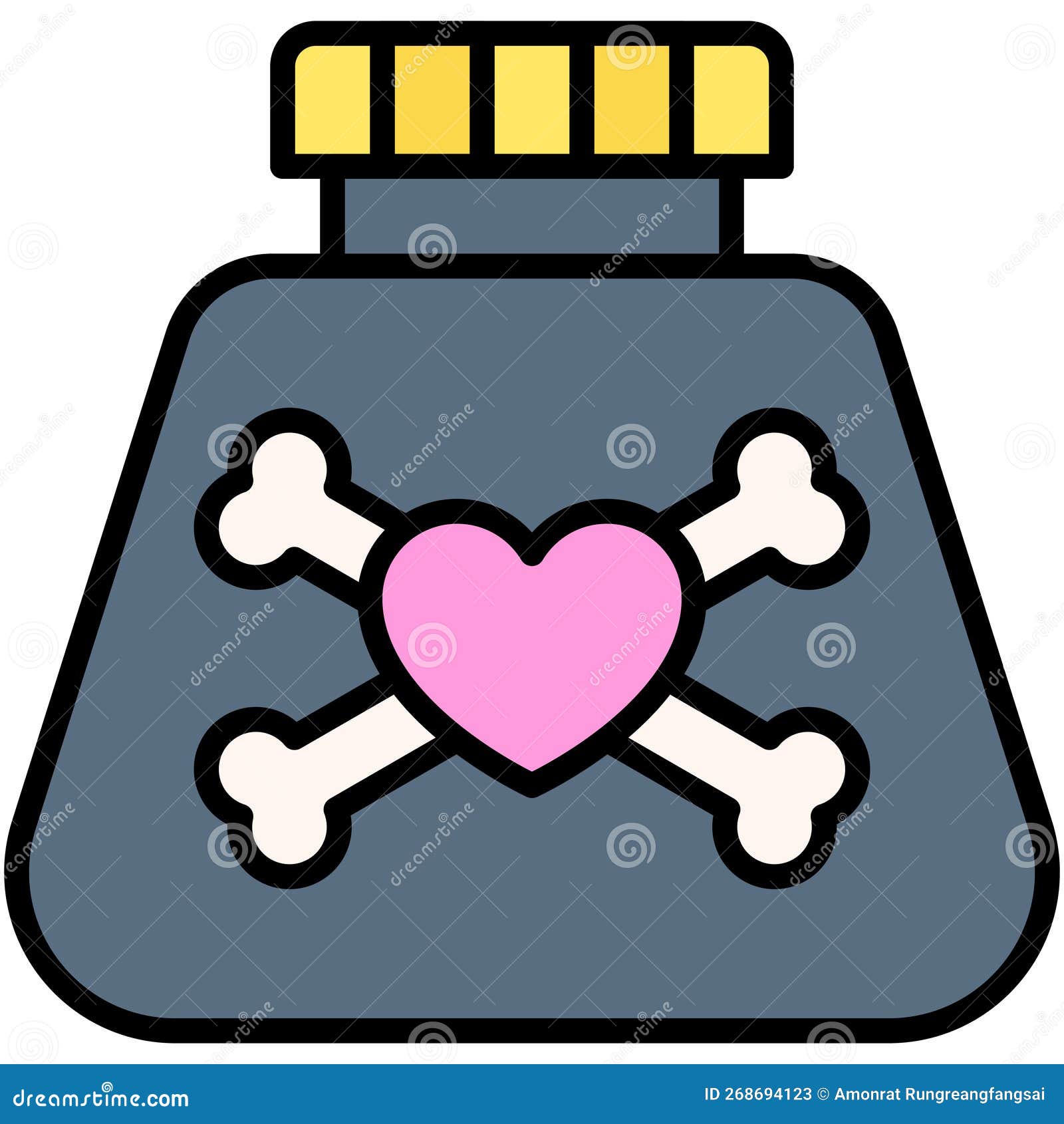 Toxic Love Icon, Love and Heart Vector Stock Vector - Illustration of ...