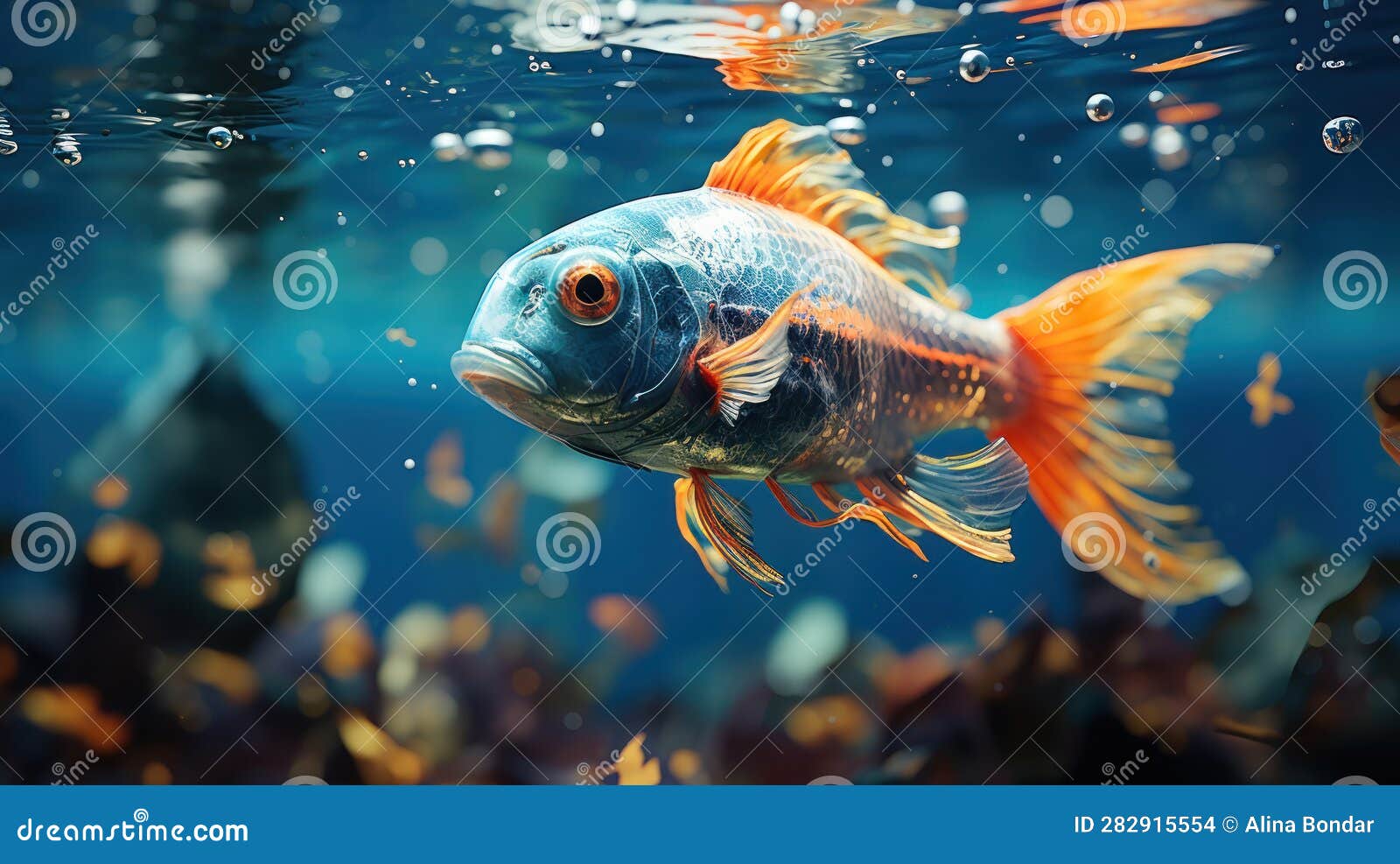 Toxic Ocean: Microplastic Pollution. Created with Generative AI Stock ...