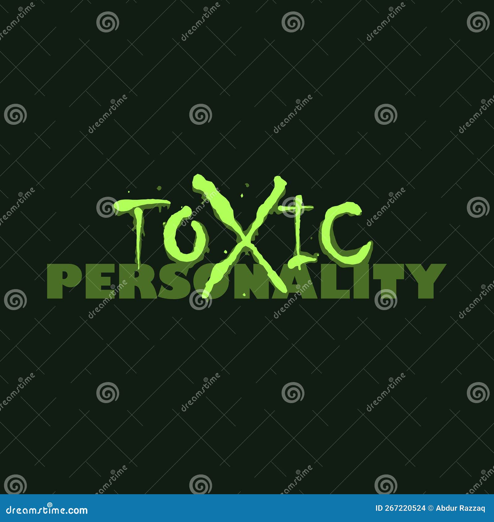 Toxic Personality T-shirt Design Vector Stock Illustration ...