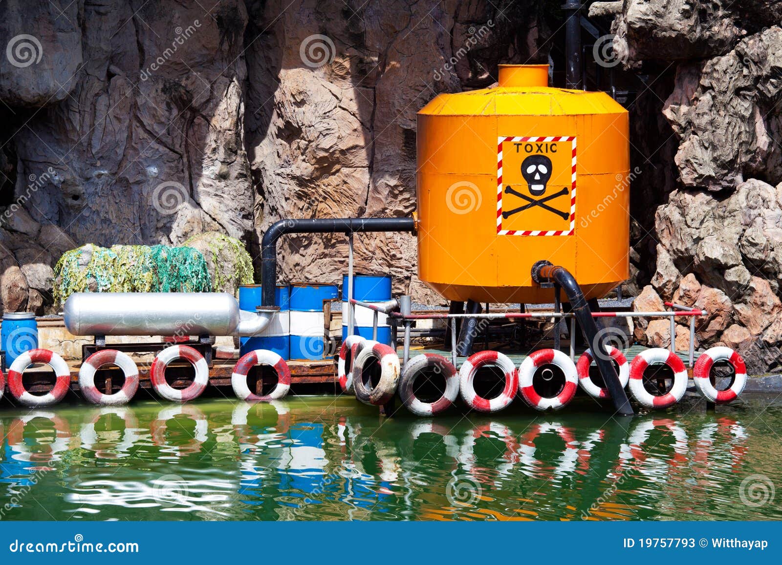Toxic production stock image. Image of river, sewer, industrial - 19757793
