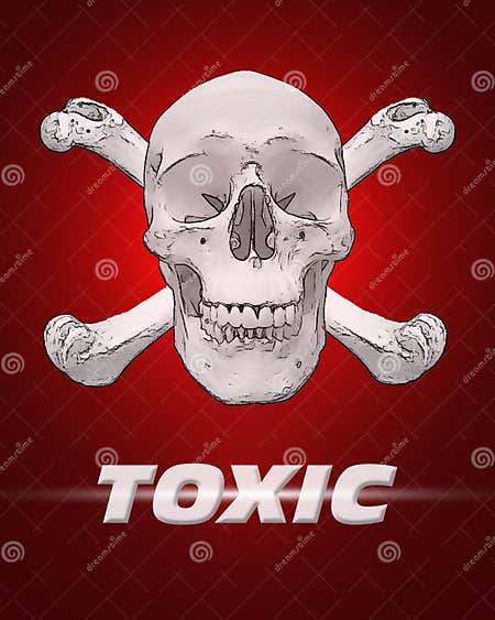 Toxic Skull & Bones stock illustration. Illustration of crossbones ...