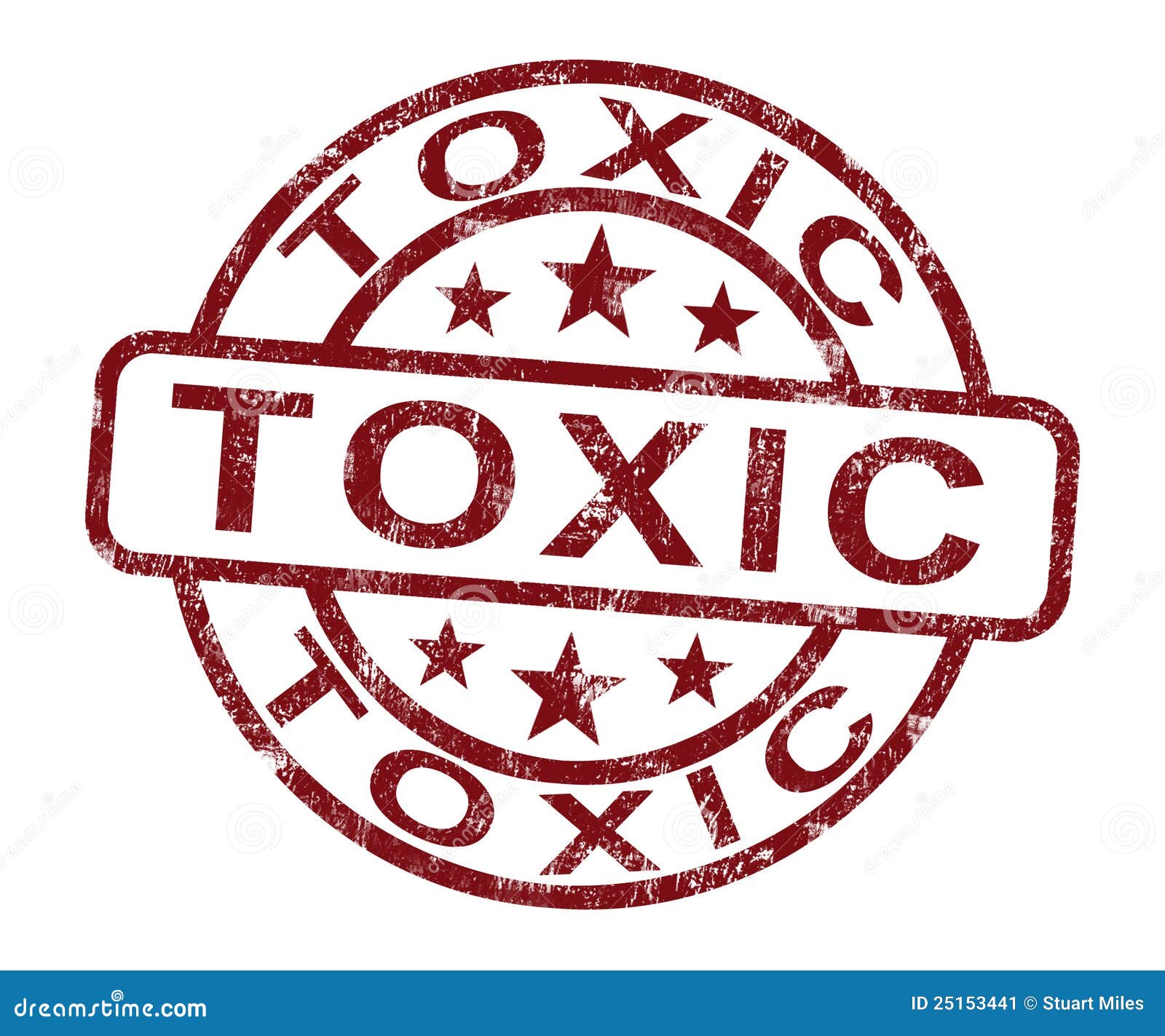 Toxic Stamp Shows Poisonous and Noxious Substance Stock Illustration ...