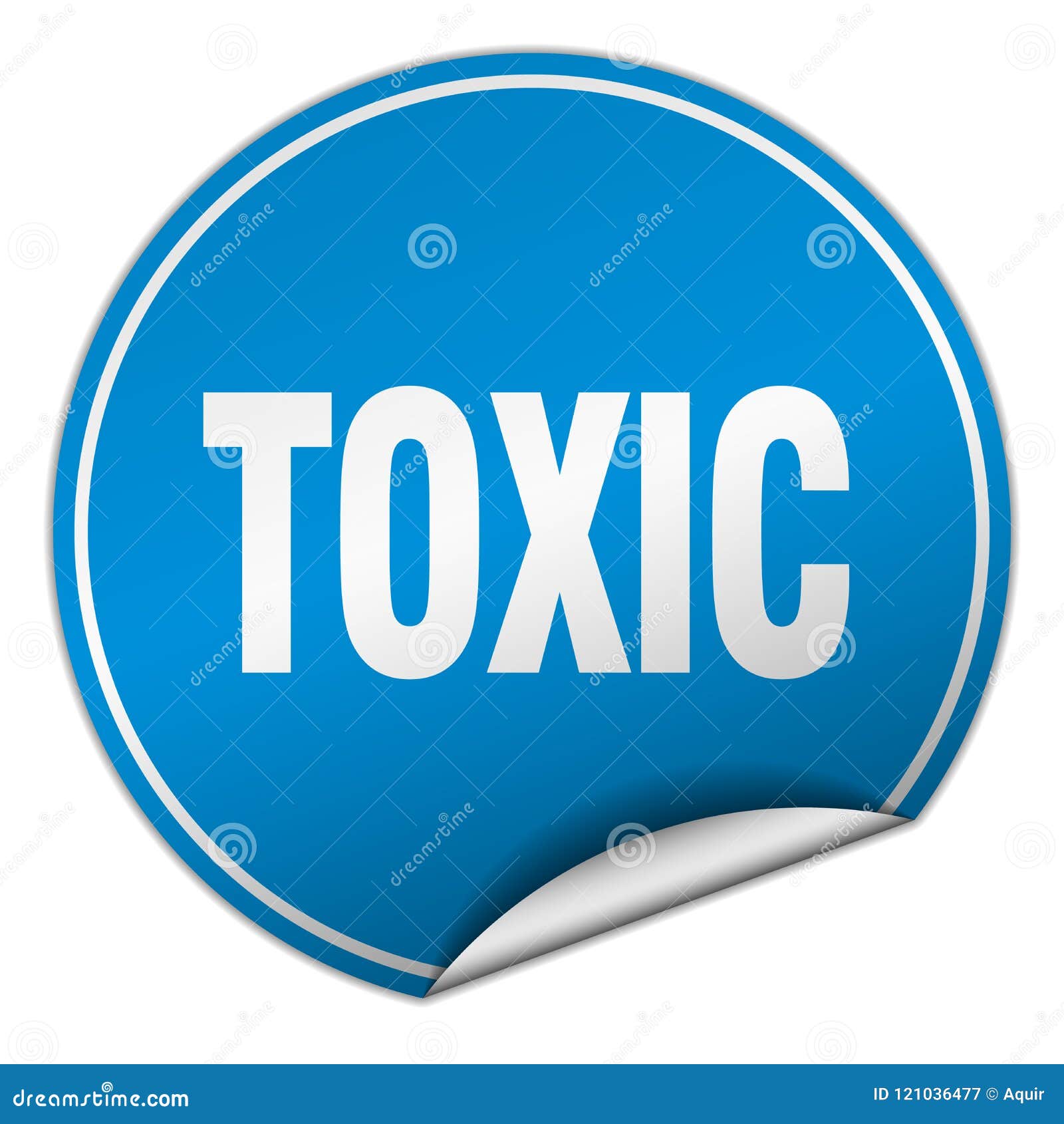 Toxic sticker stock vector. Illustration of seal, round - 121036477