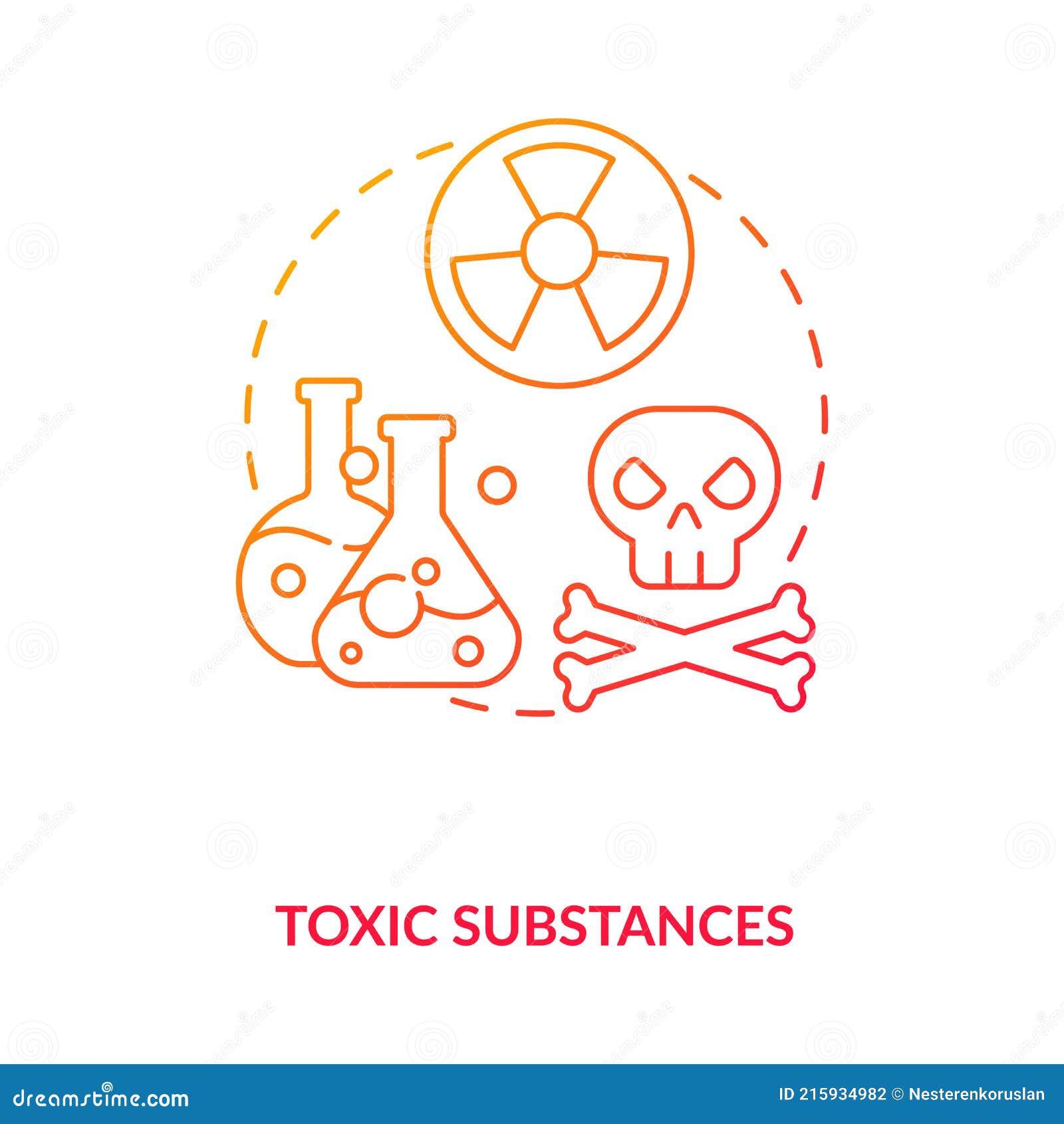 Toxic Substances Concept Icon Stock Vector - Illustration of notion ...