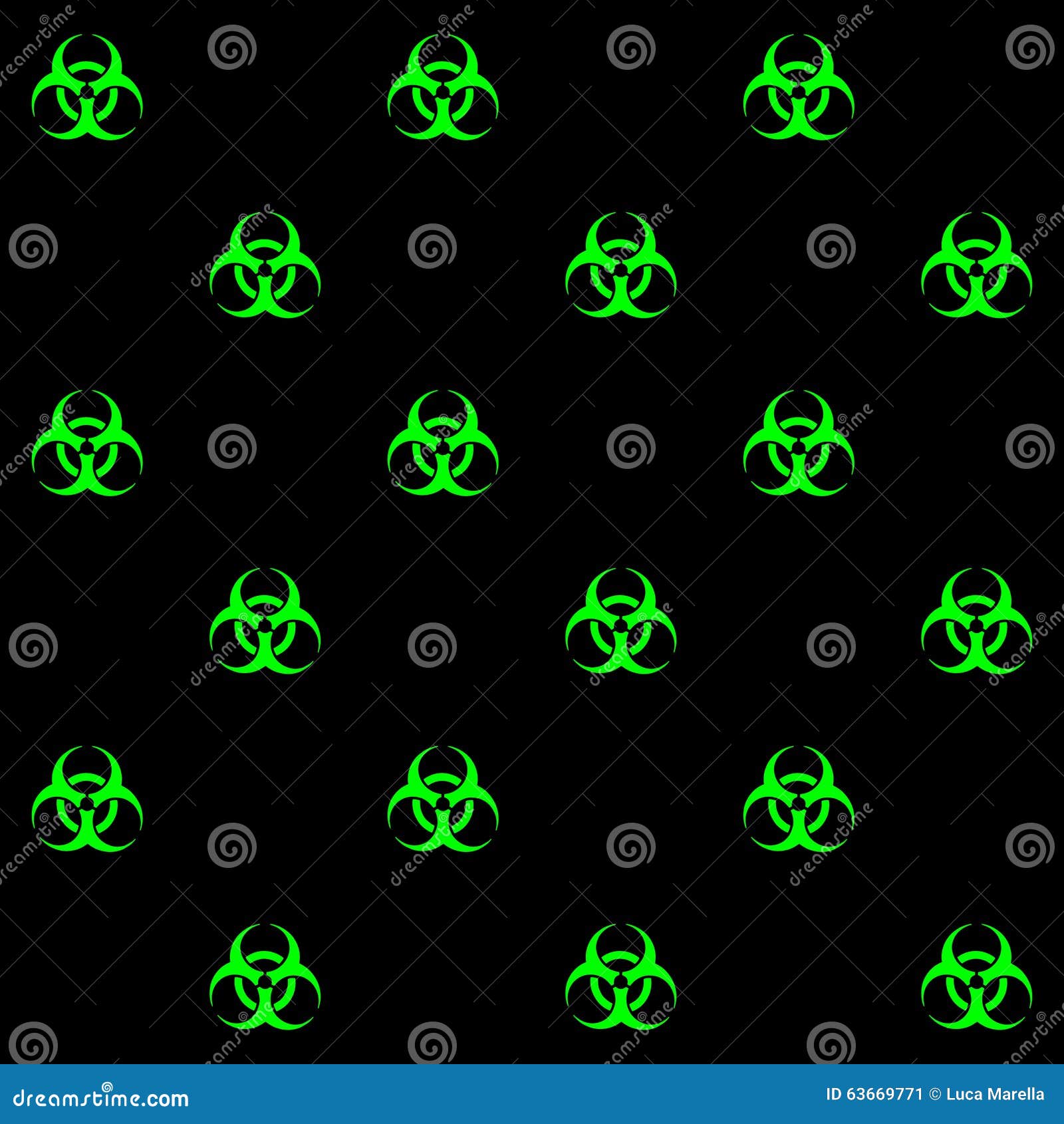 Toxic Symbol Seamless Pattern Stock Vector - Illustration of geometric ...