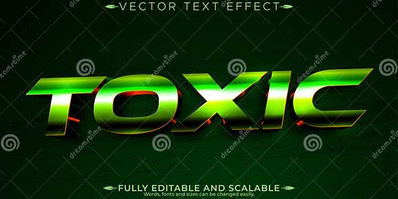 Toxic Text Effect, Editable Poison and Dangerous Customizable Font ...