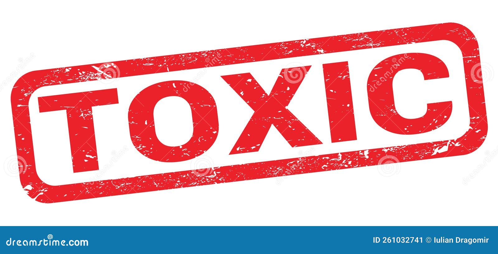 TOXIC Text Written on Red Rectangle Stamp Stock Illustration ...