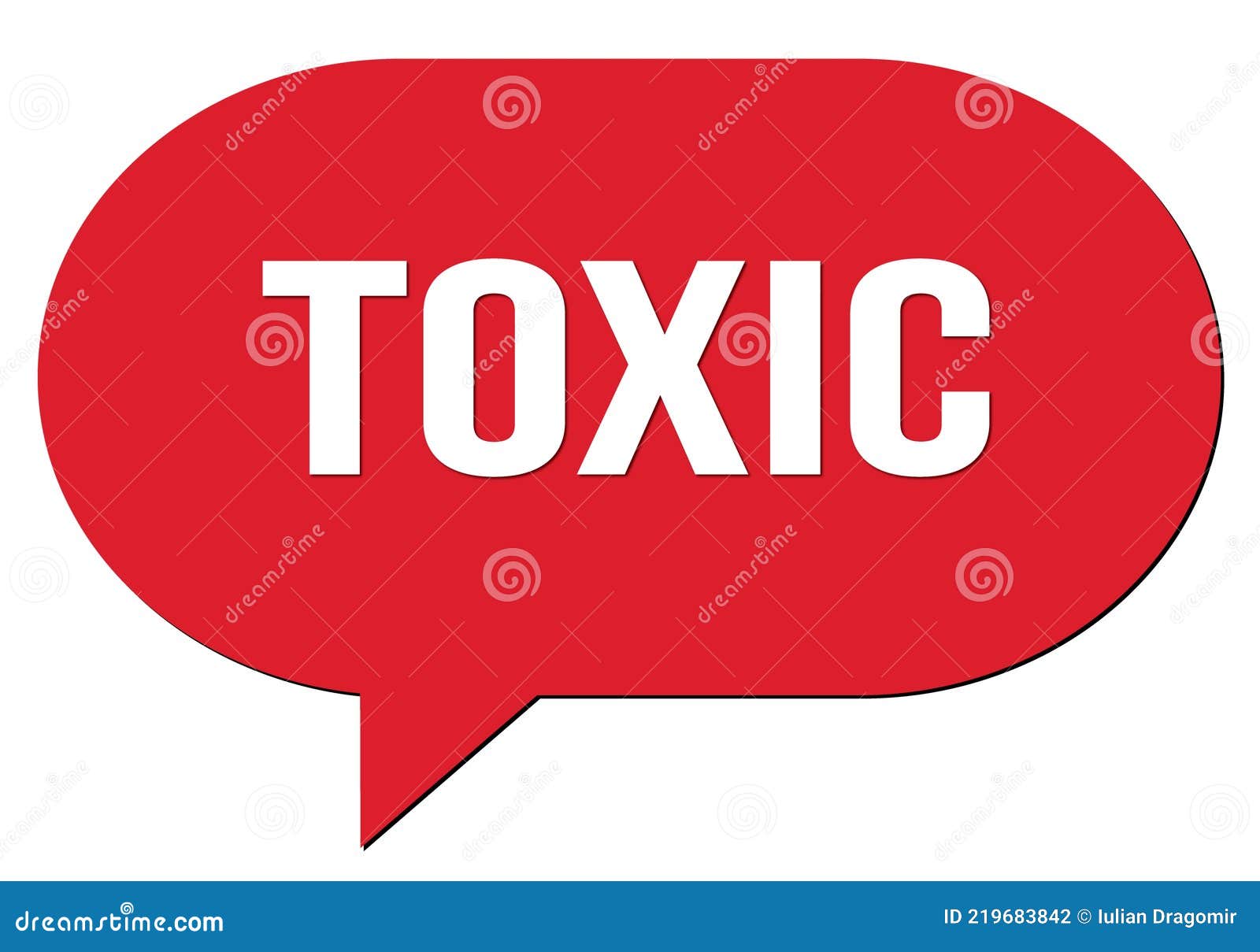 TOXIC Text Written in a Red Speech Bubble Stock Illustration ...