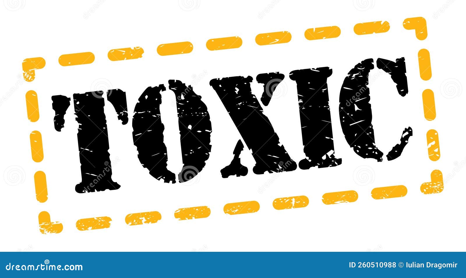 TOXIC Text Written on Yellow-black Stamp Sign Stock Illustration ...