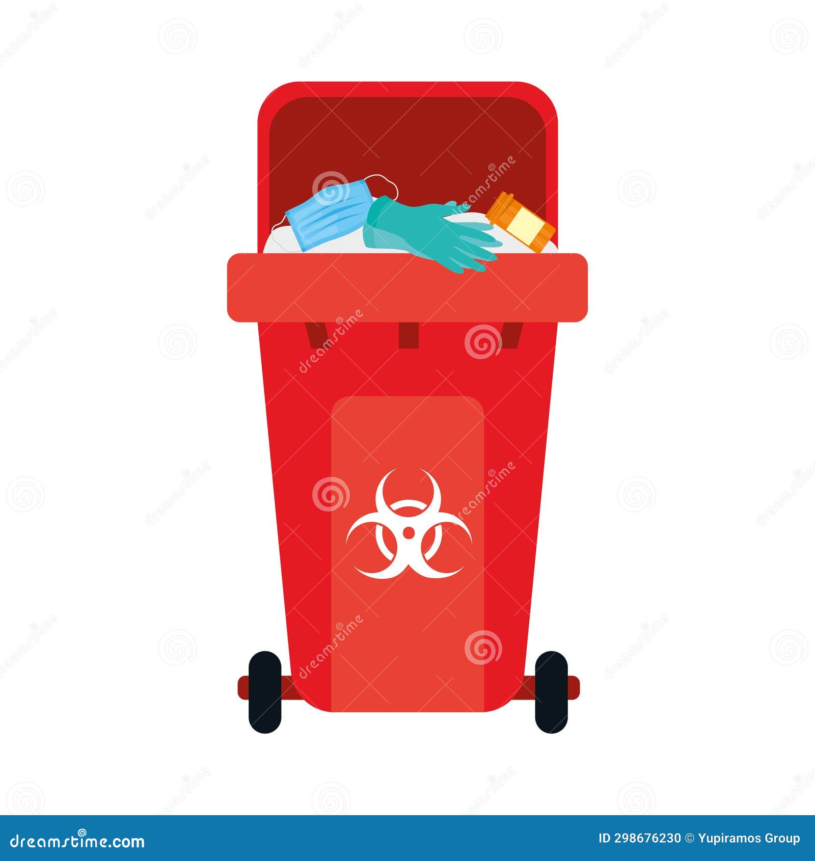 Toxic trash bin design stock vector. Illustration of infectious - 298676230