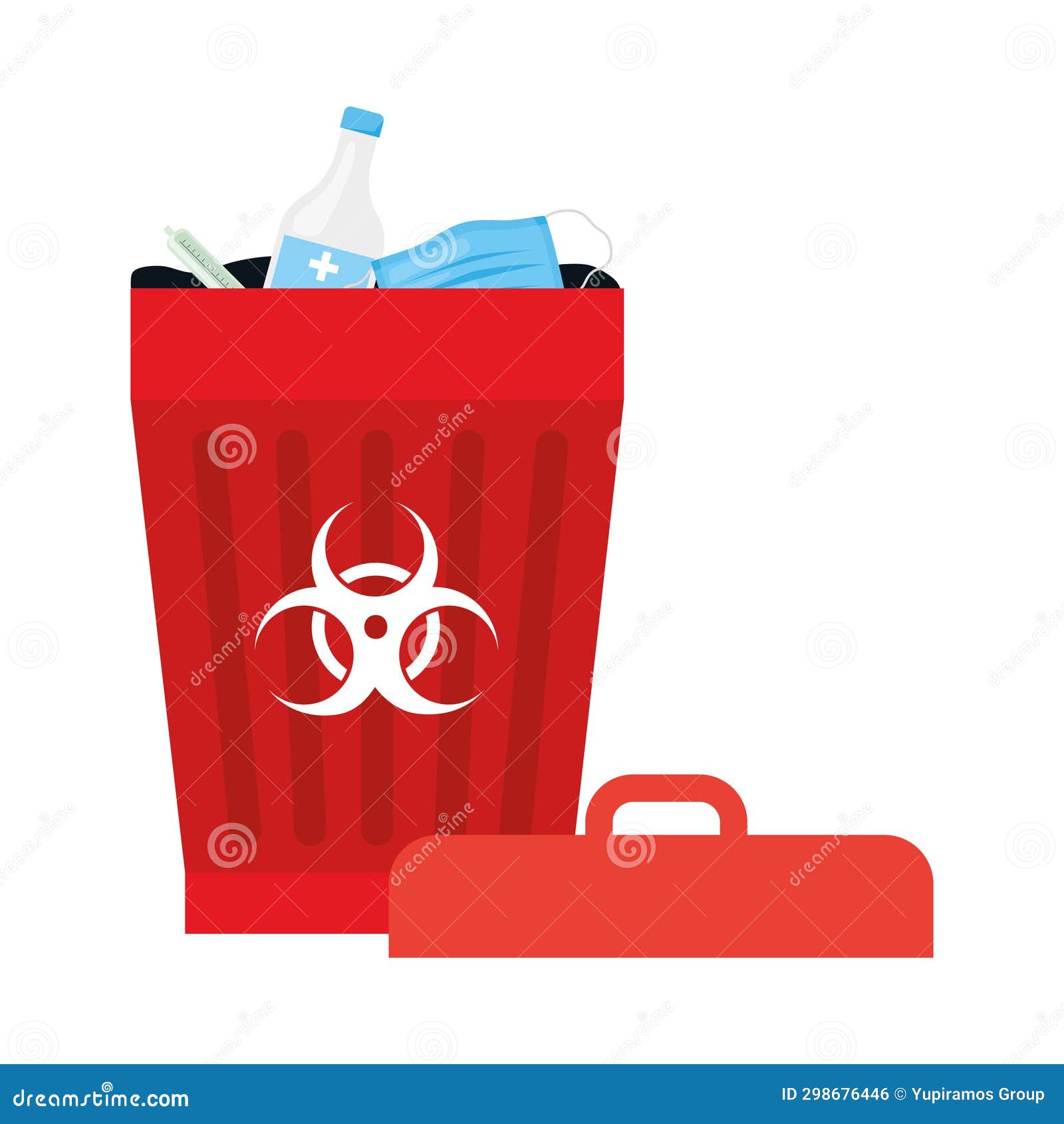 Toxic Trash Bin Illustration Stock Illustration - Illustration of ...