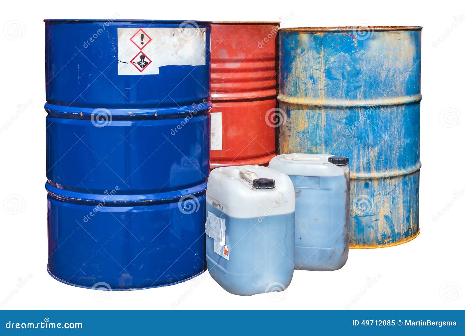 Toxic Waste In Jerry Cans In The Chemistry Laboratory. Stock Photo ...
