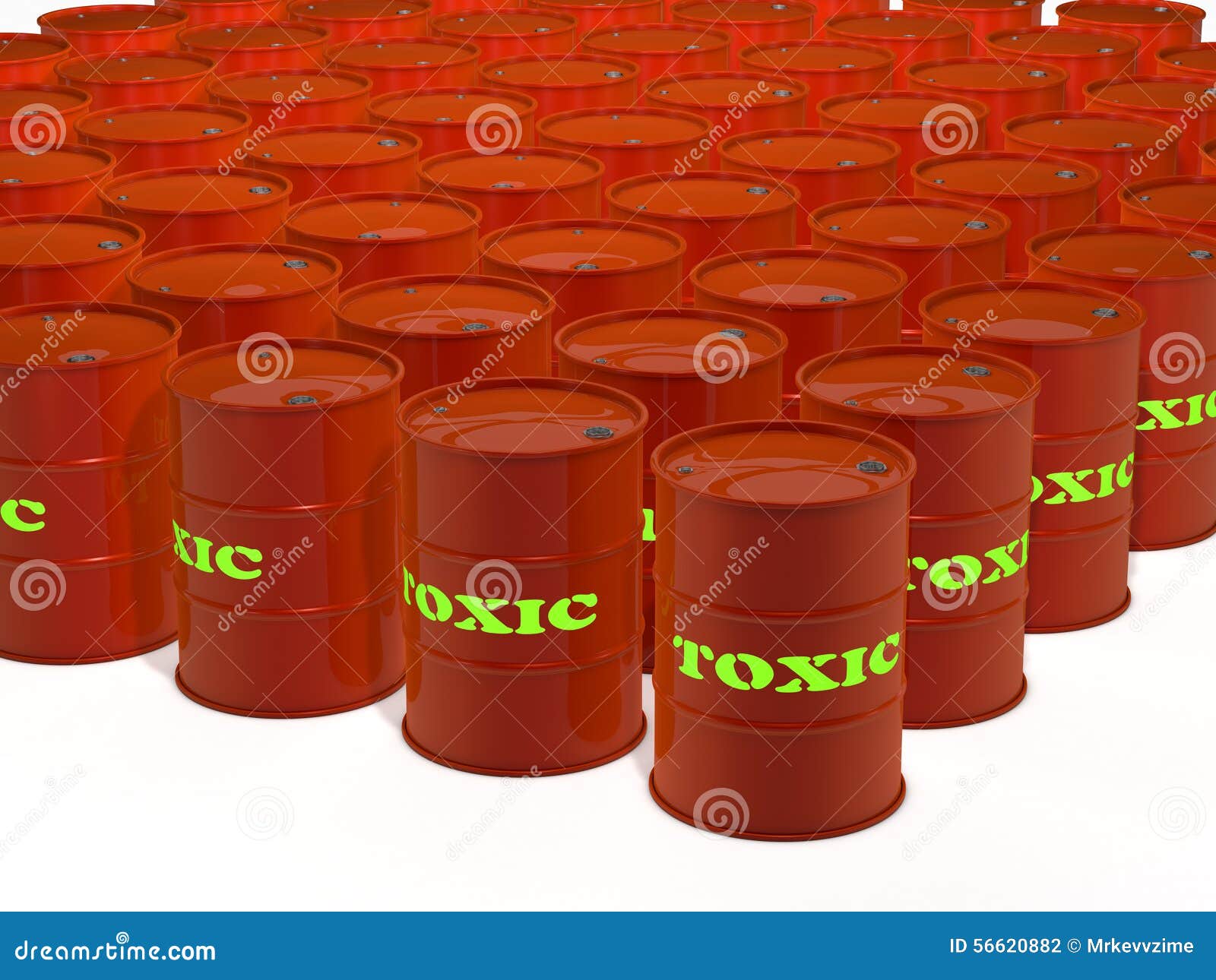 Toxic Waste Barrels on White Background Stock Illustration ...