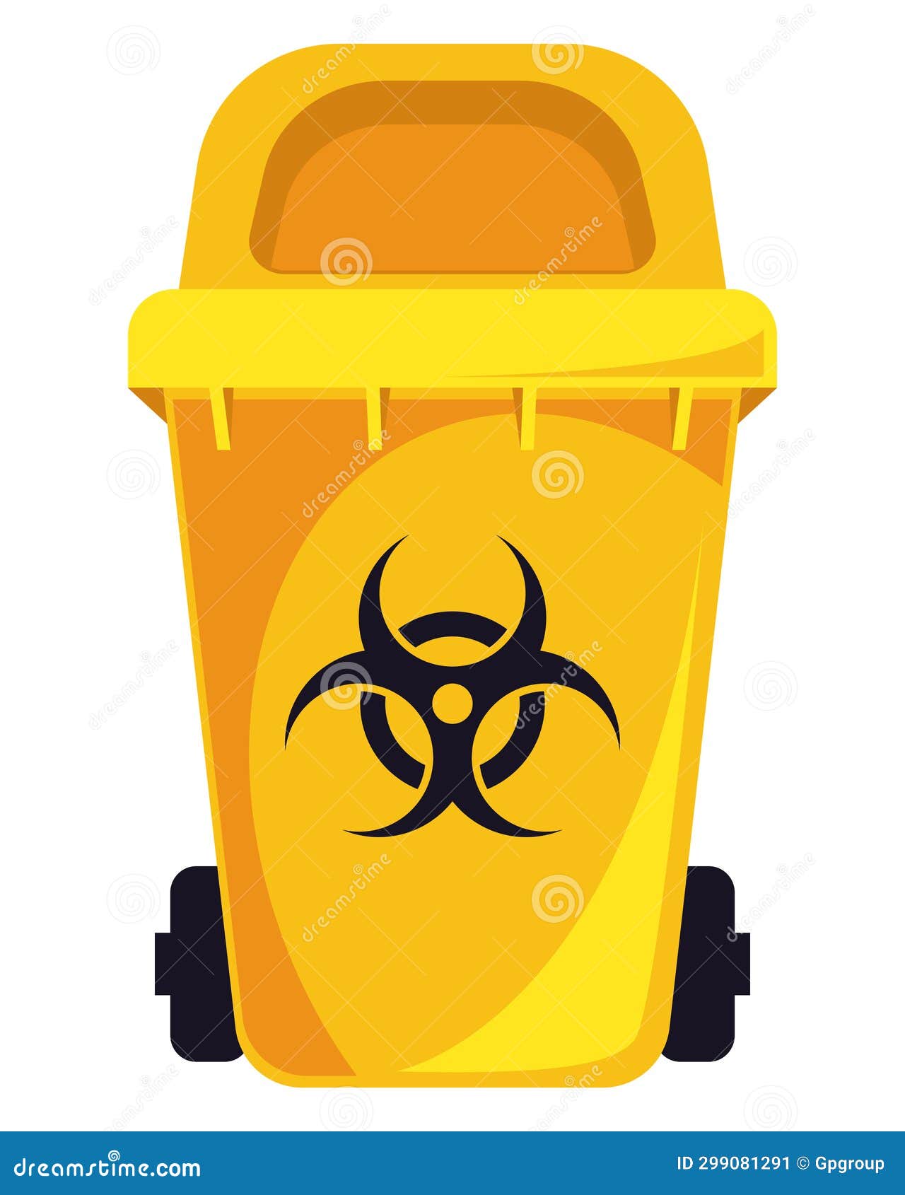 Toxic Waste Bin with Wheels Stock Vector - Illustration of cargo ...