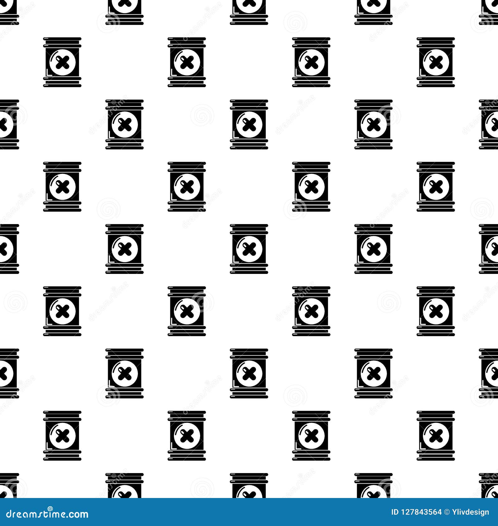 Toxic Waste Container Pattern Vector Seamless Stock Vector ...