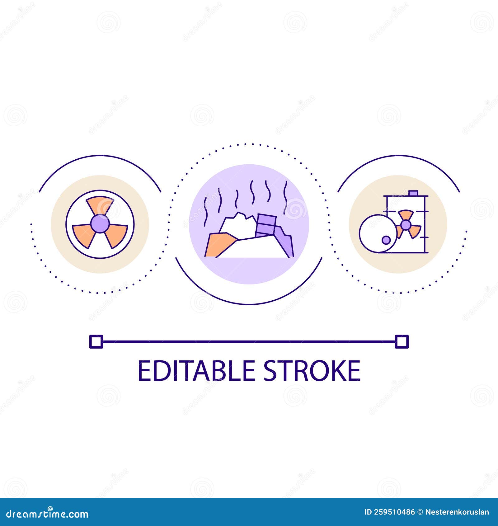 Toxic Waste Problem Loop Concept Icon Stock Vector - Illustration of ...