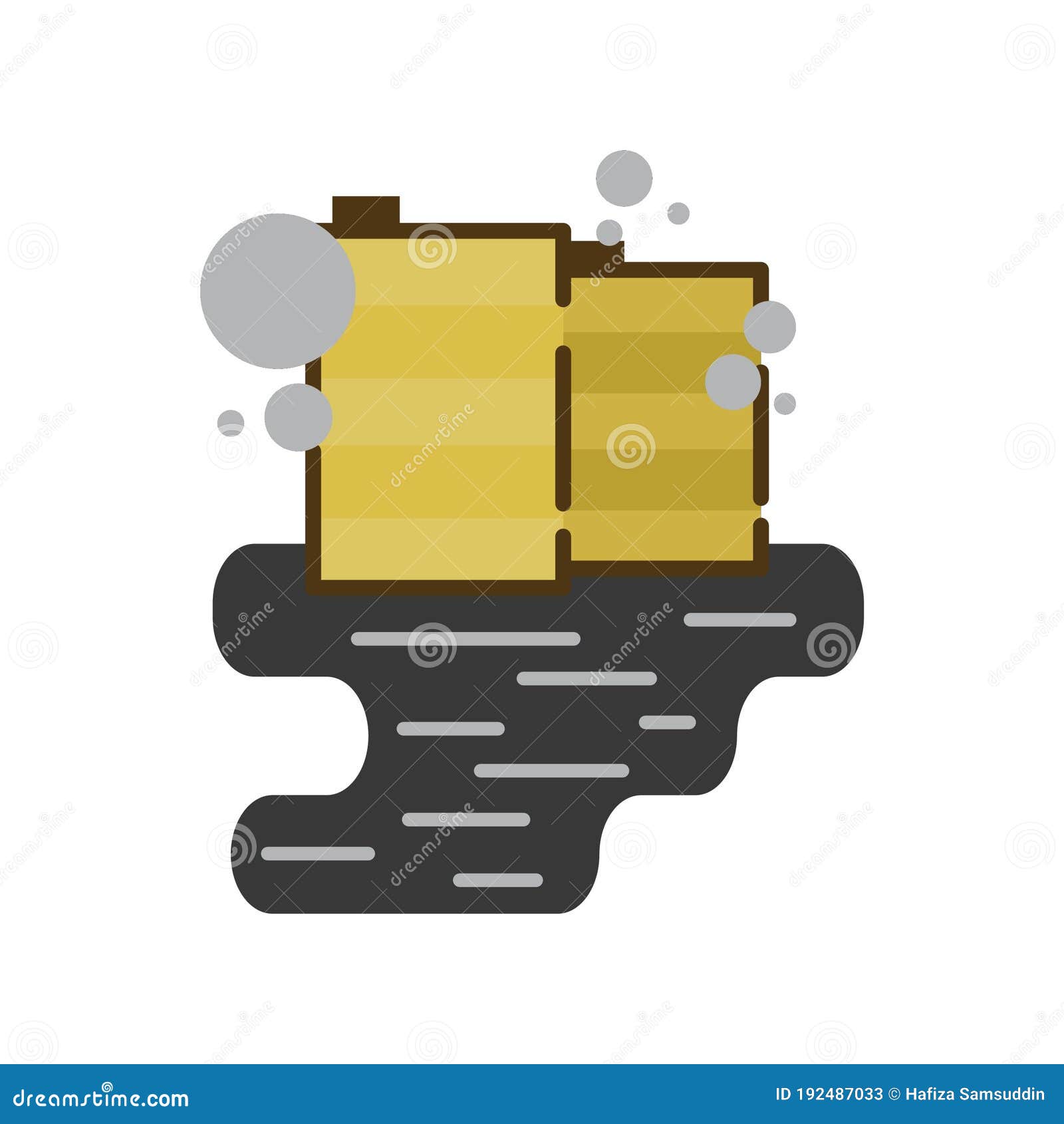 Toxic Waste Spillage. Vector Illustration Decorative Design Stock ...