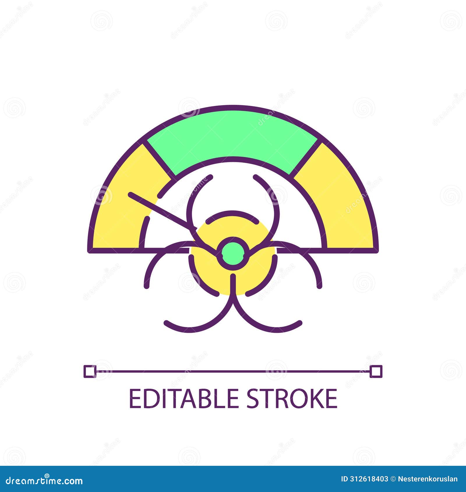 Toxicity Decrease Meter RGB Color Icon Cartoon Vector | CartoonDealer ...