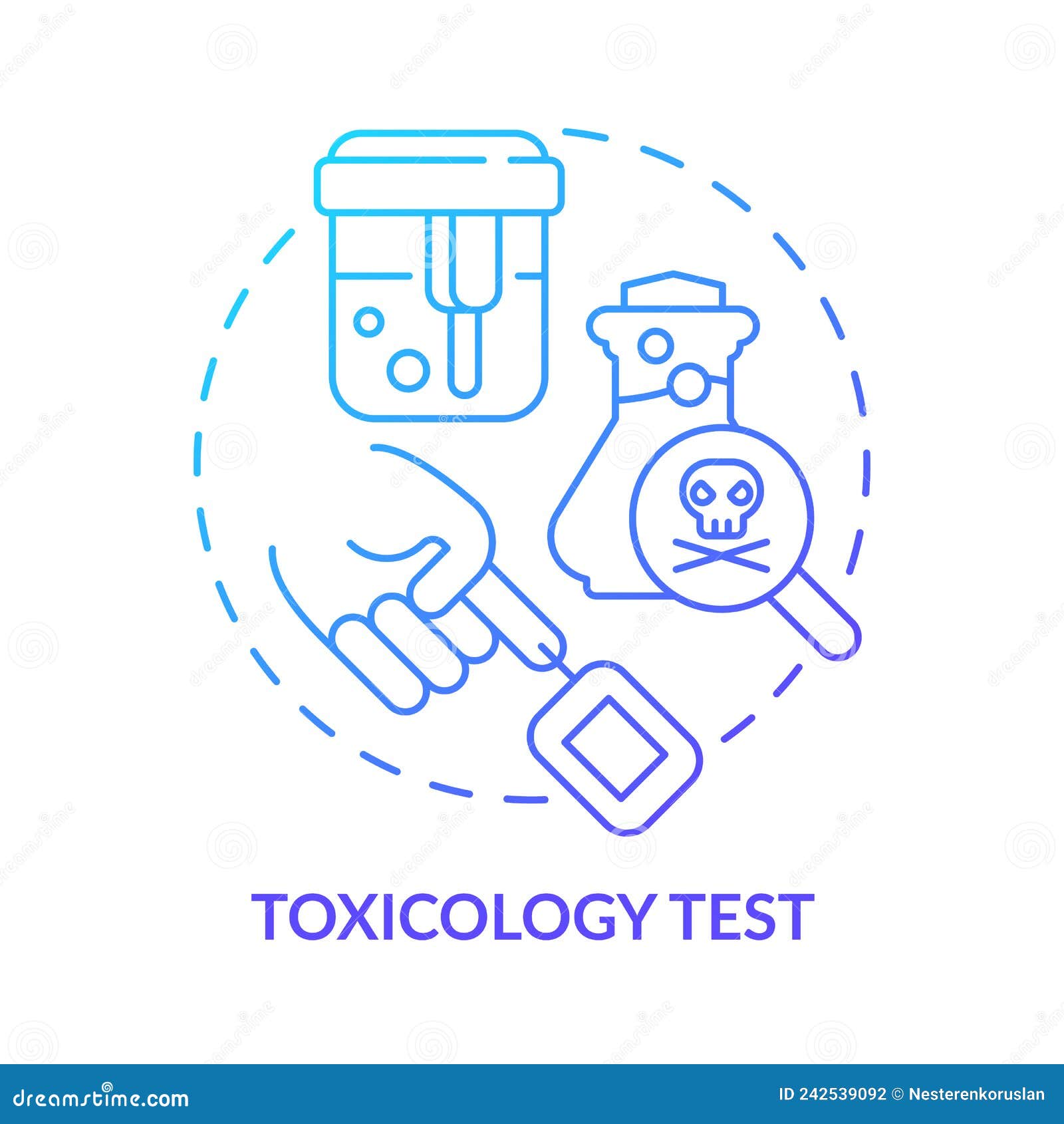 Toxicology Test Blue Gradient Concept Icon Stock Vector - Illustration ...