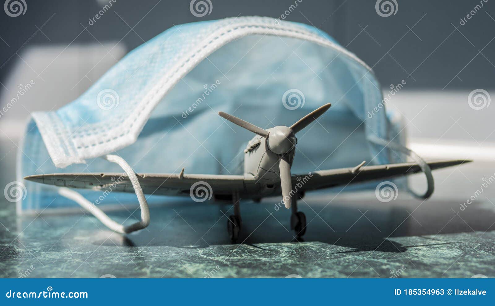 Toy airplane and face mask stock image. Image of corona - 185354963