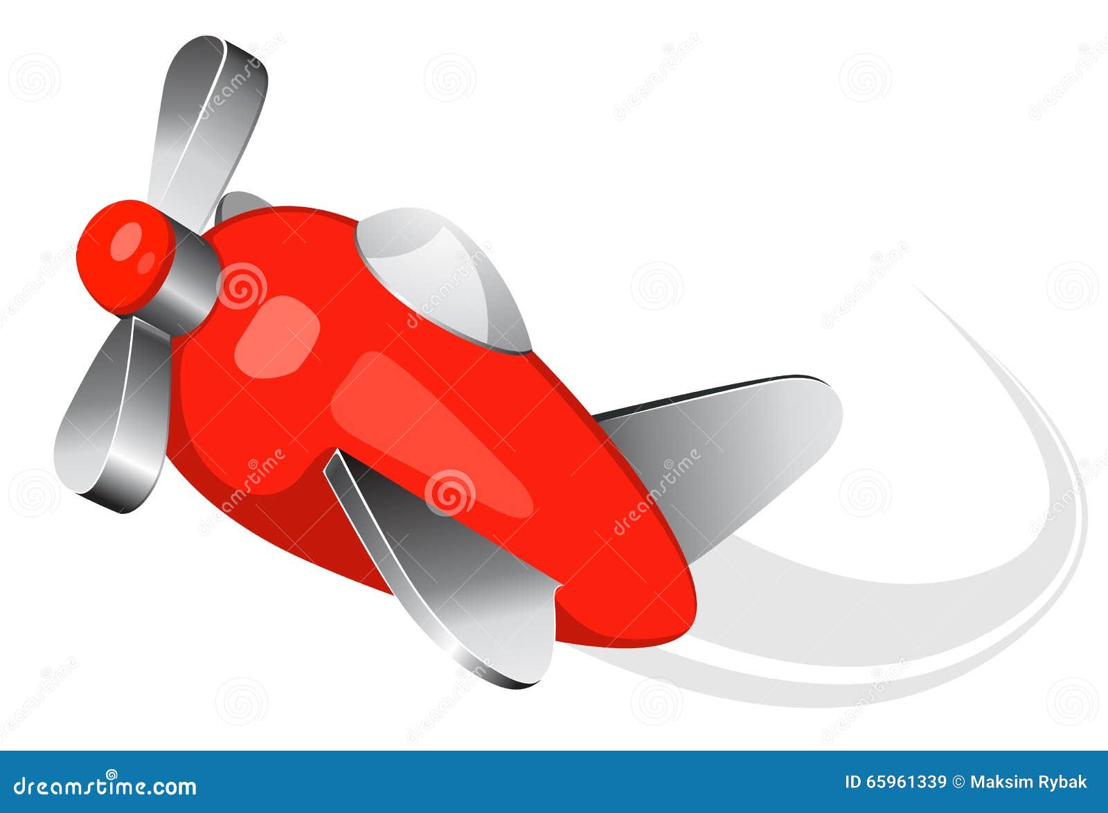 Toy Airplane Vector Illustration Stock Vector - Illustration of wing ...