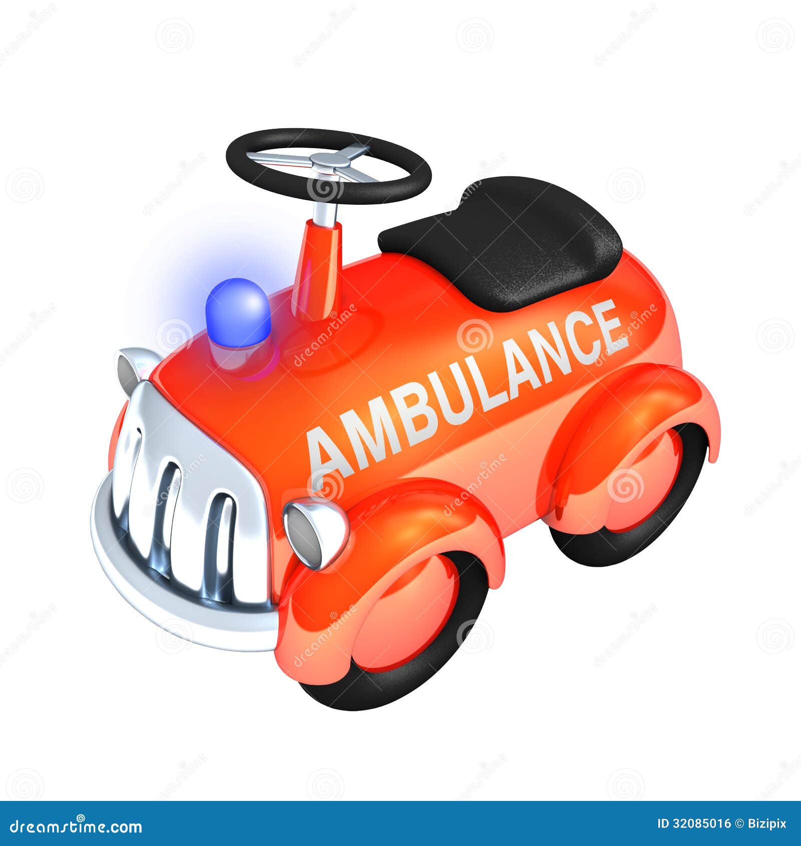 Toy ambulance car stock illustration. Illustration of paramedic - 32085016