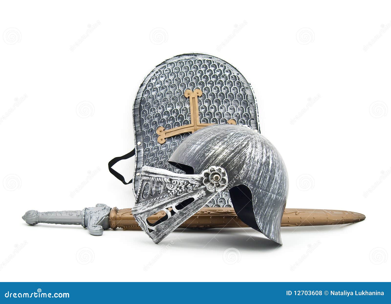 Toy armour of the knight stock photo. Image of isolated - 12703608