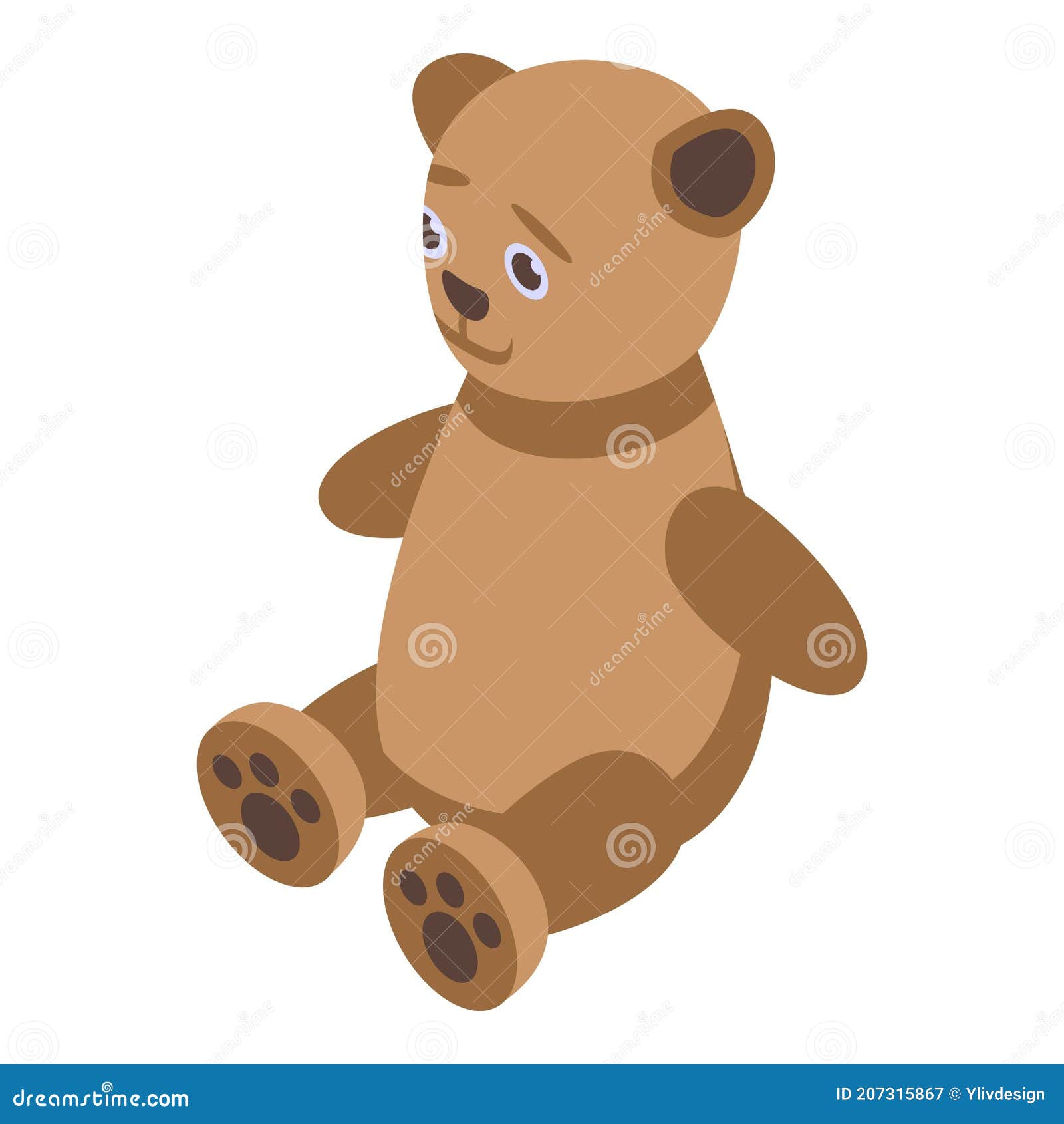 Toy Bear Icon, Isometric Style Stock Illustration - Illustration of ...