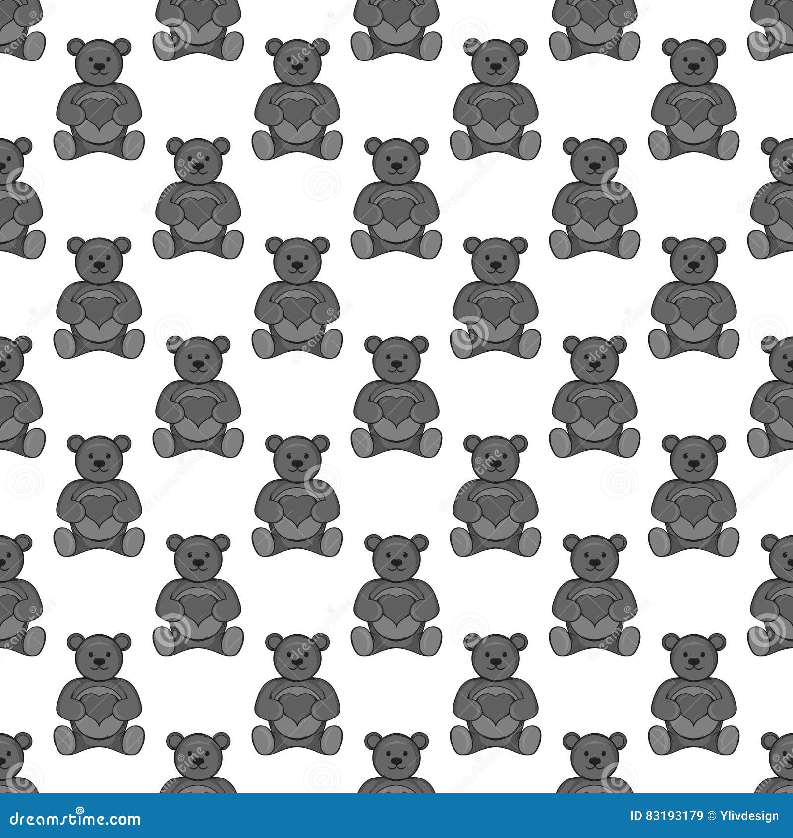Toy bear seamless pattern stock vector. Illustration of gift - 83193179