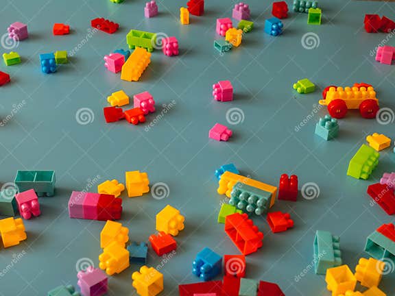 Toy Block Pieces on Celestial Background Stock Image - Image of connect ...