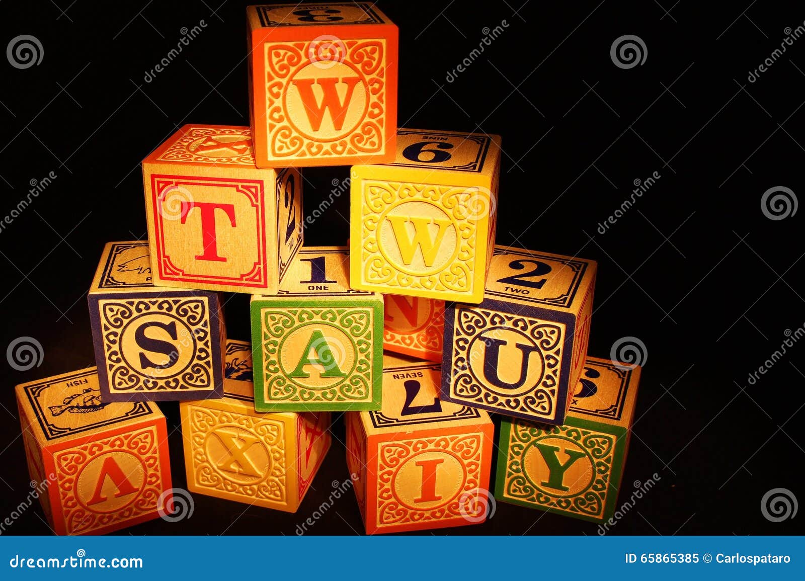 Toy blocks stock image. Image of numbers, stack, square - 65865385