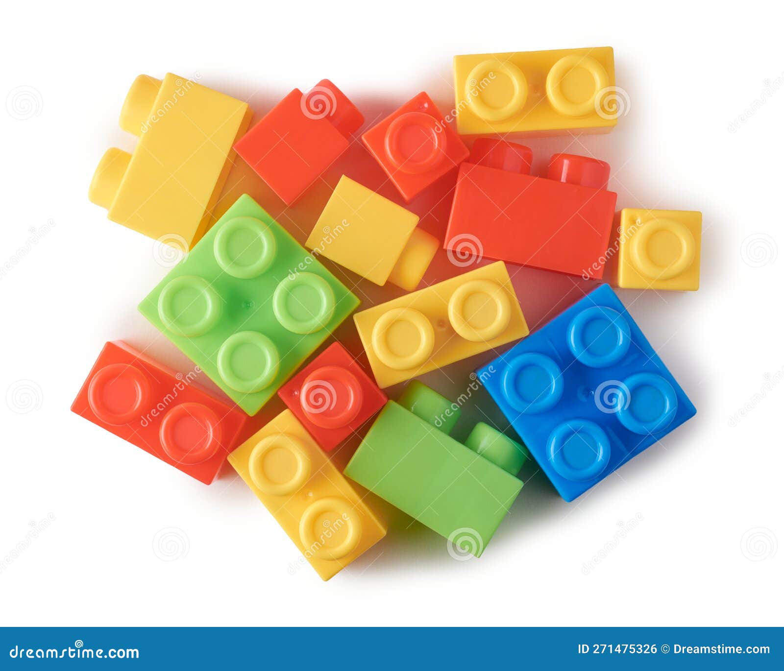 Toy Blocks, Interlocking Plastic Bricks On White Royalty-Free Stock Photo | CartoonDealer.com ...